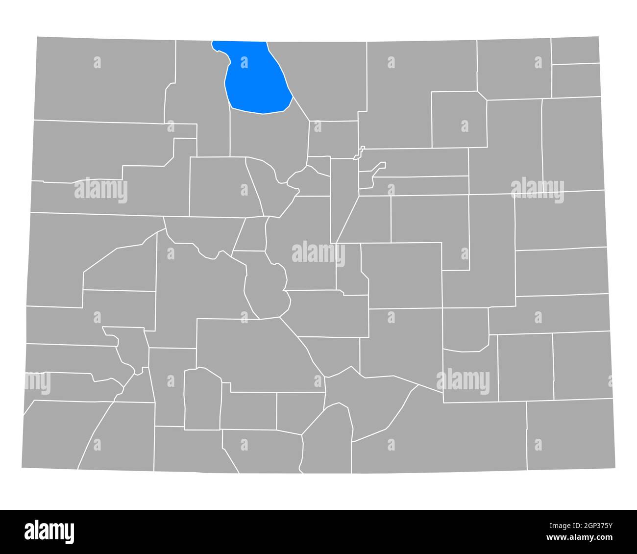 Map of Jackson in Colorado Stock Photo - Alamy