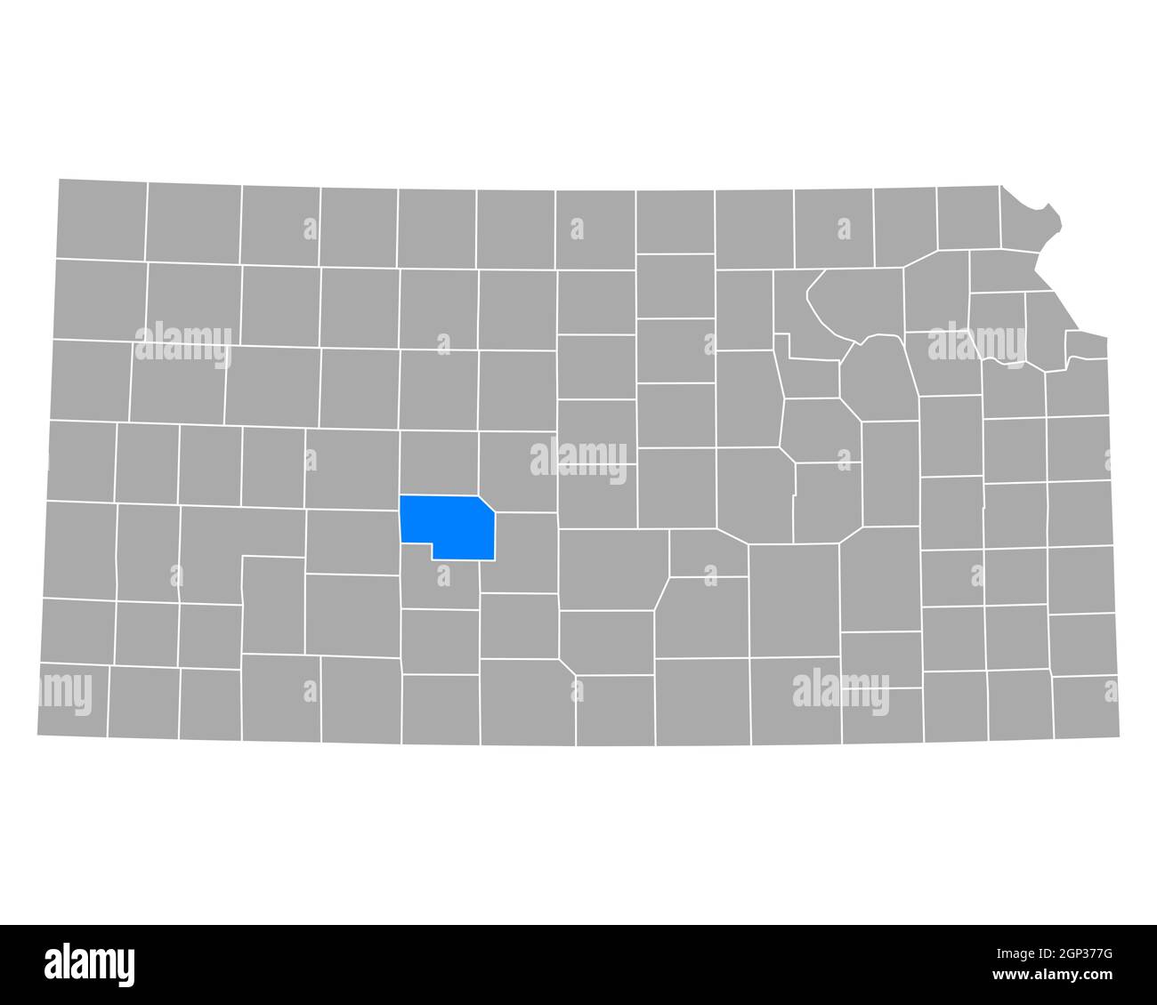 Map of Pawnee in Kansas Stock Photo - Alamy