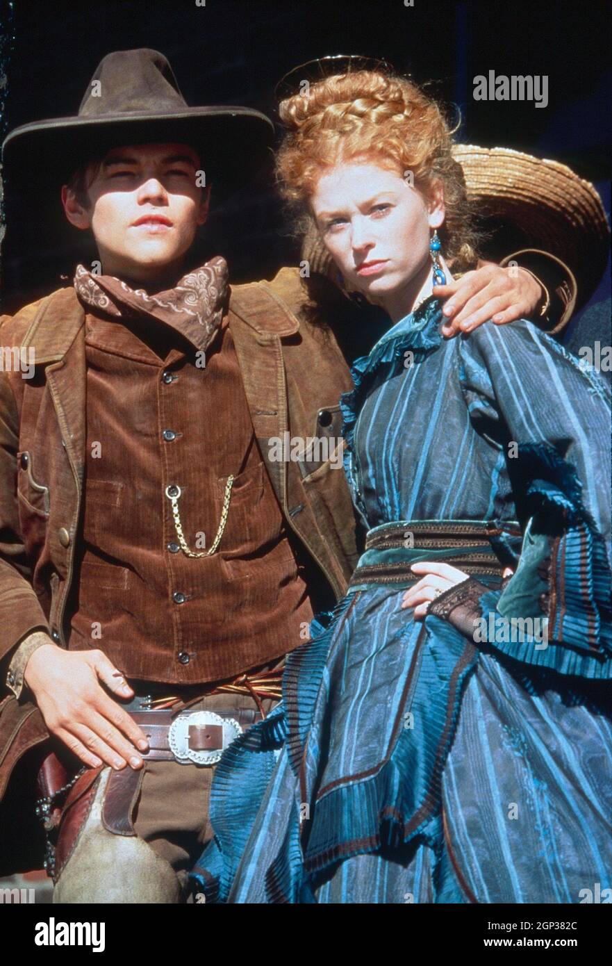 THE QUICK AND THE DEAD, from left: Leonardo DiCaprio, Fay Masterson ...