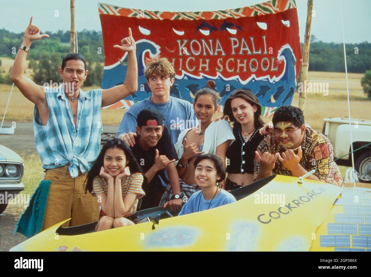 RACE THE SUN, from left: Anthony Ruivivar, Nadja Pionilla (in car ...