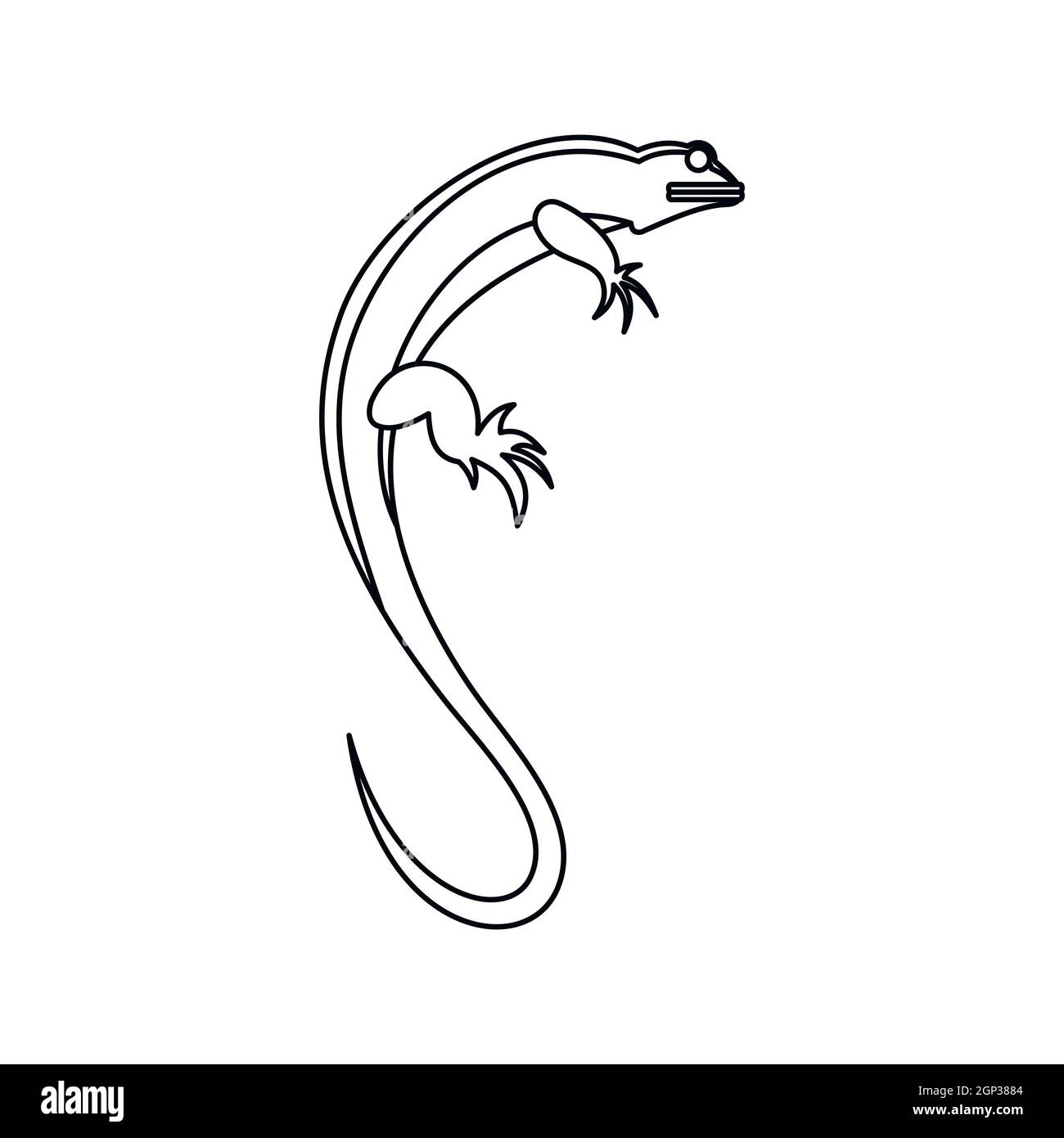 Lizard icon, outline style Stock Vector Image & Art - Alamy