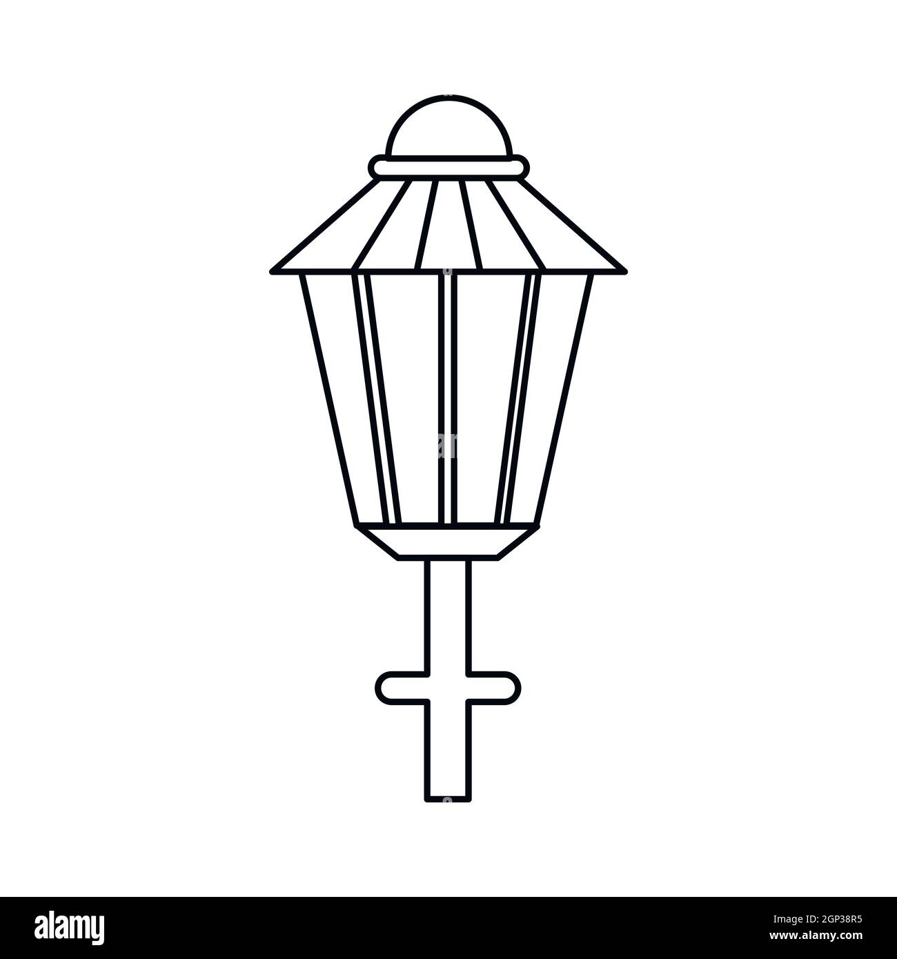 Street lamp icon, outline style Stock Vector Image & Art - Alamy