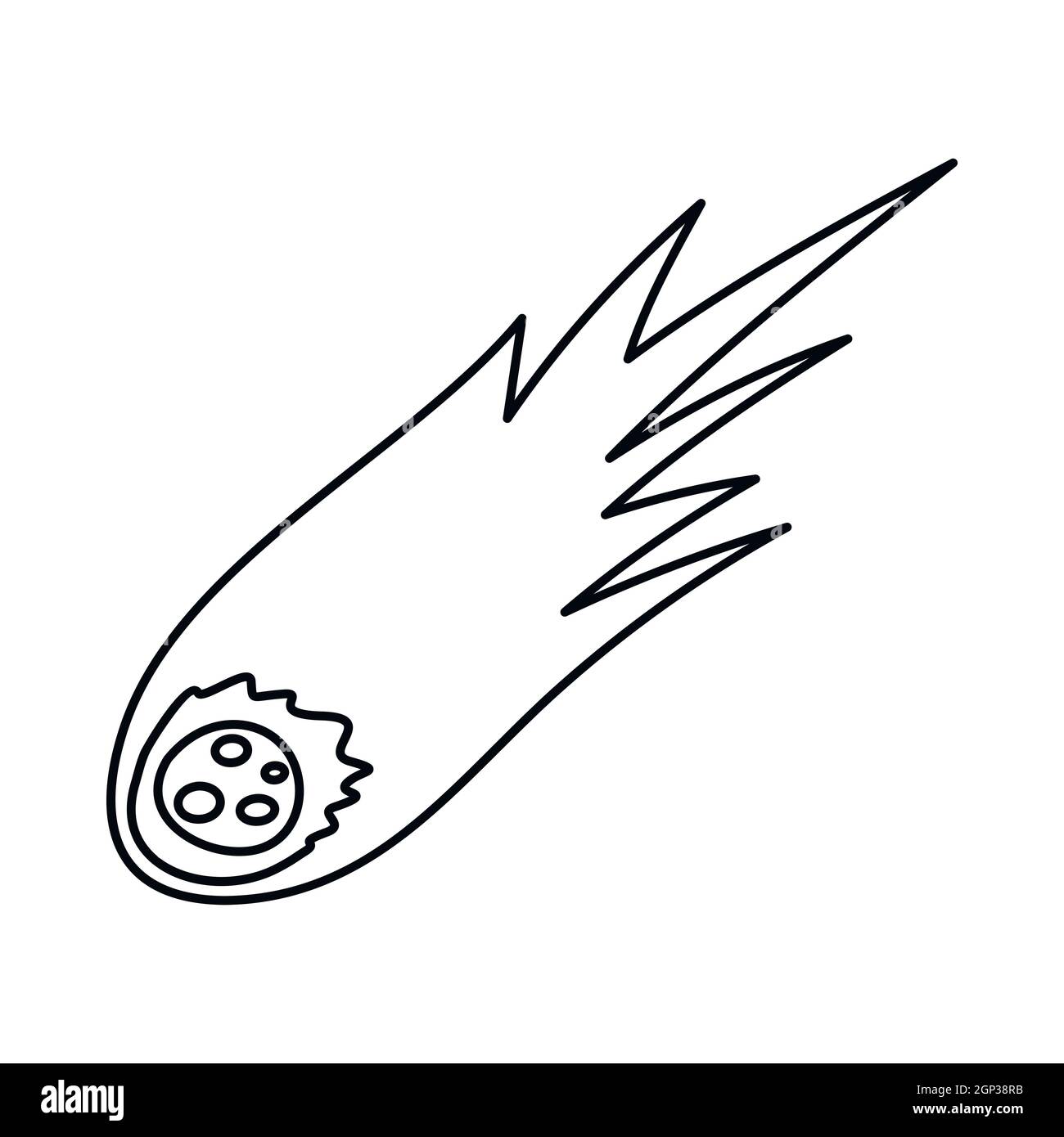 Asteroid meteor icon outline Stock Vector Images - Alamy
