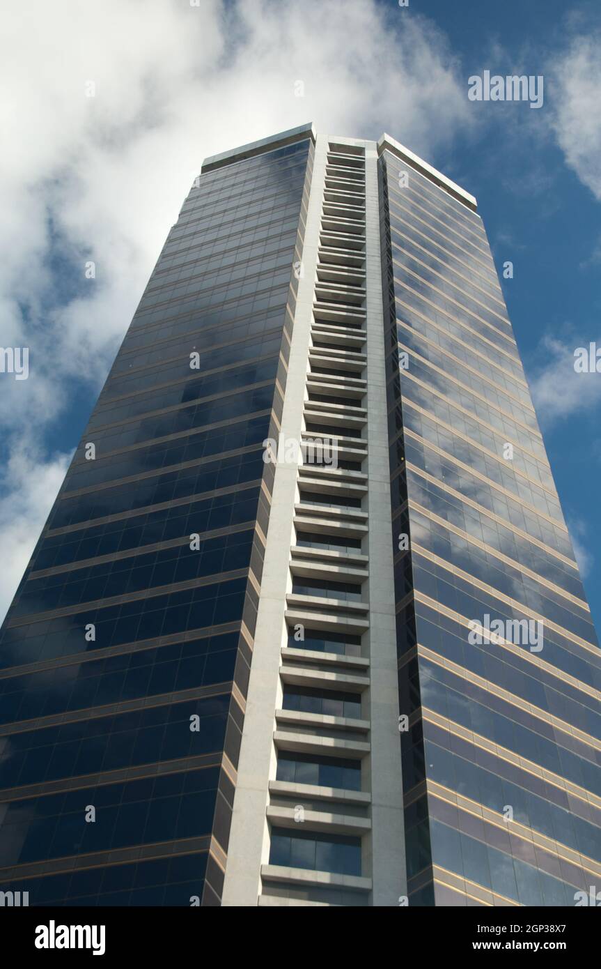Skyscraper in the city of Auckland. North Island. New Zealand Stock ...
