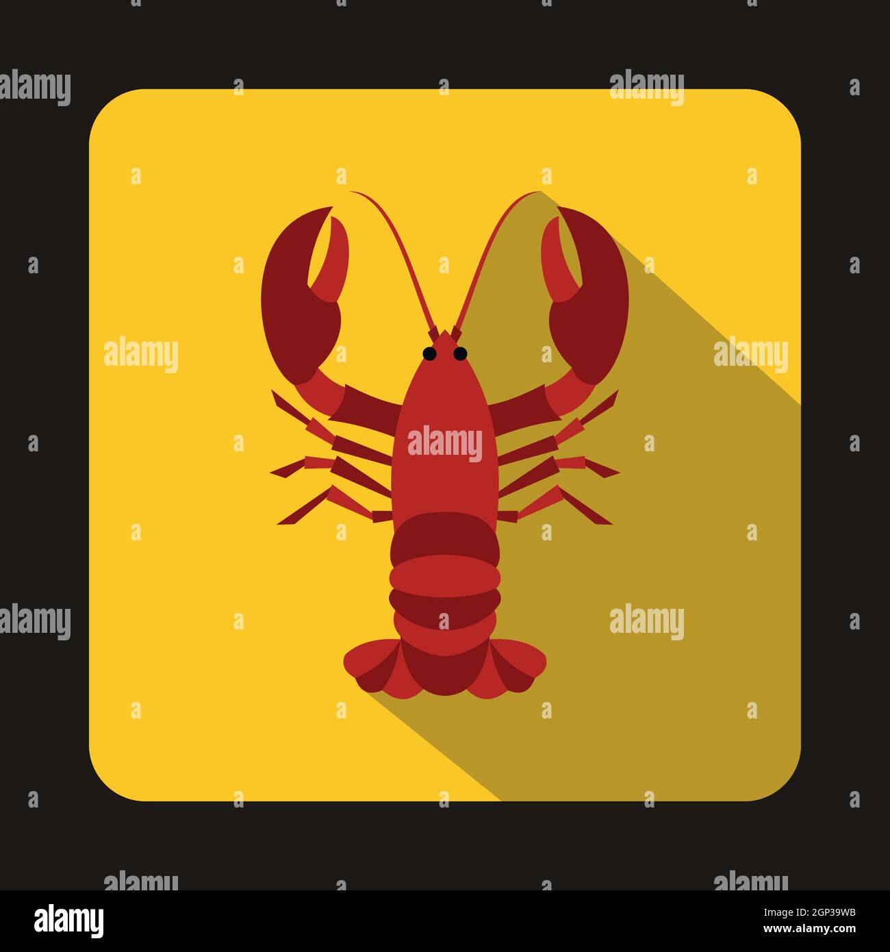 Crayfish icon in flat style Stock Vector Image & Art - Alamy