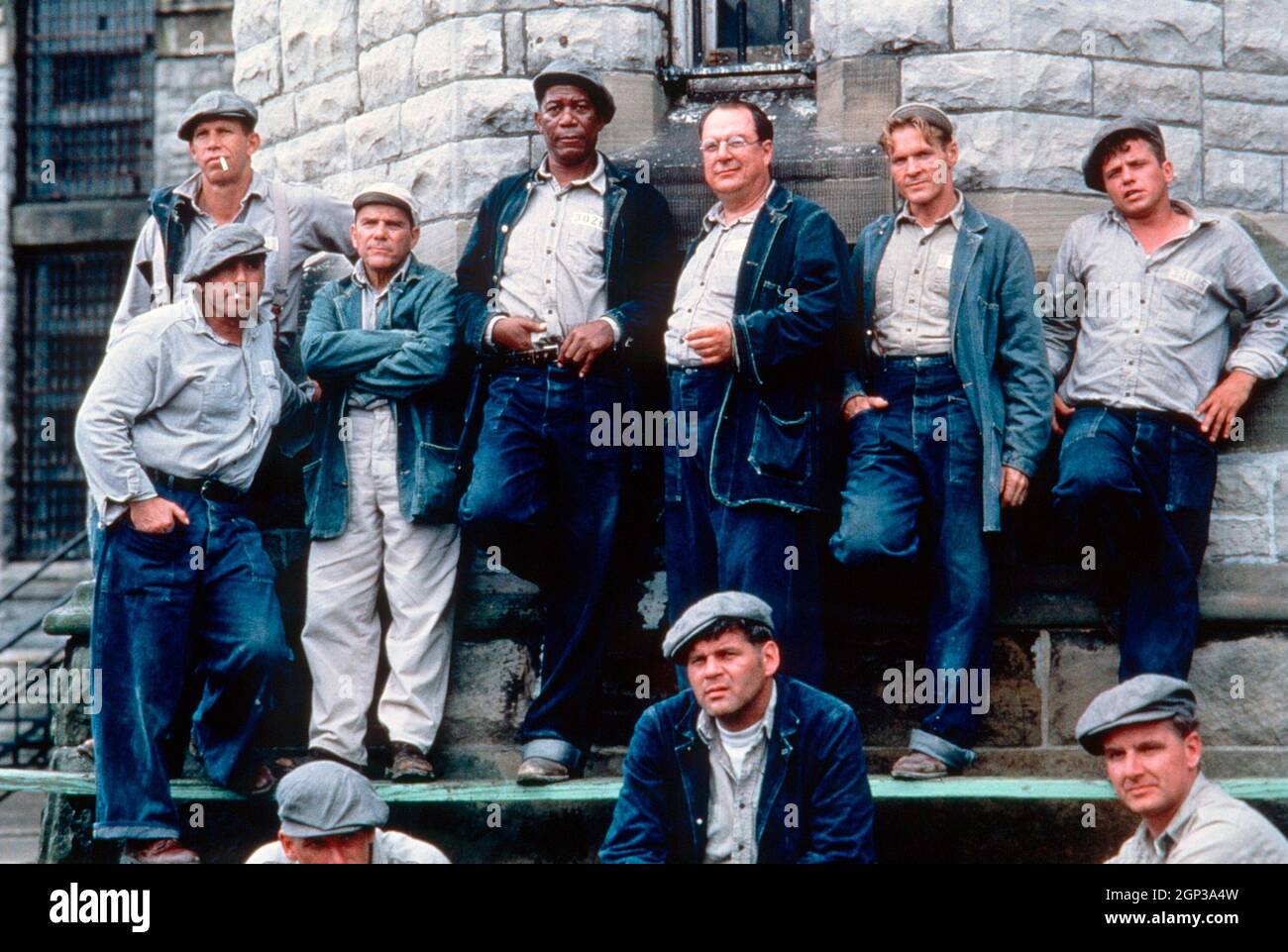 THE SHAWSHANK REDEMPTION, standing, from left: Brian Libby (far left ...