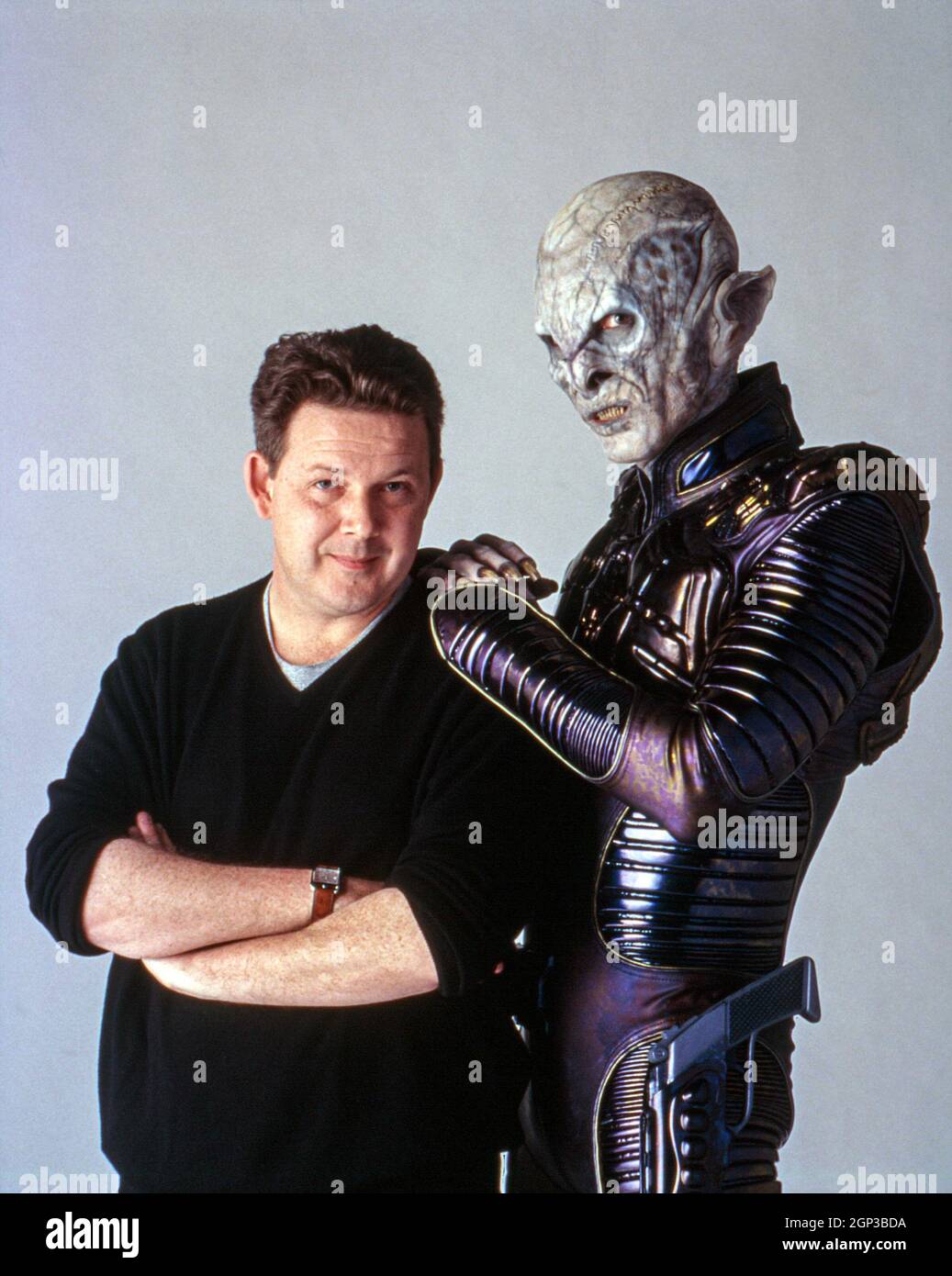 STAR TREK: NEMESIS, from left: John Logan, Ron Perlman, 2002. ph: Sam ...