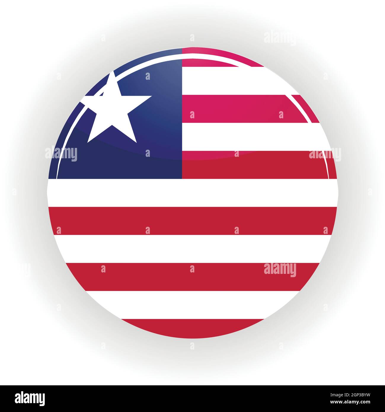 Liberia round flag icon hi-res stock photography and images - Alamy
