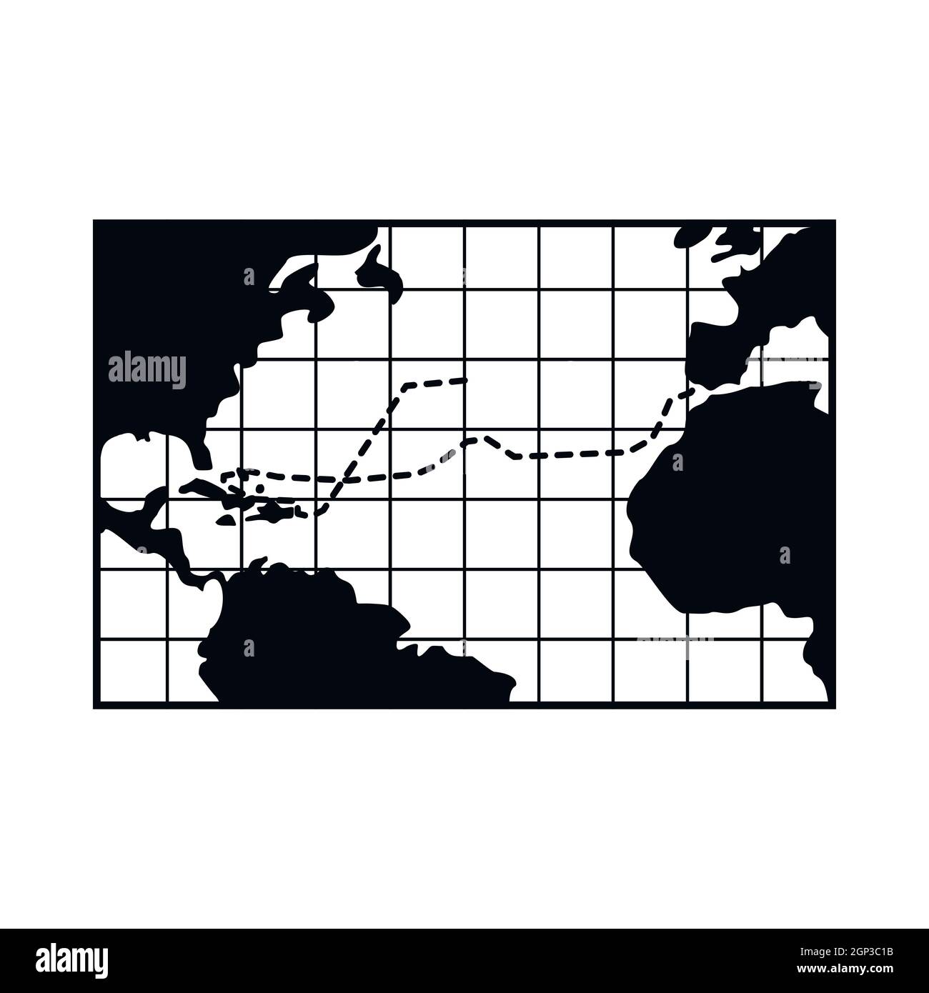 Vintage style usa map Cut Out Stock Images & Pictures - Alamy