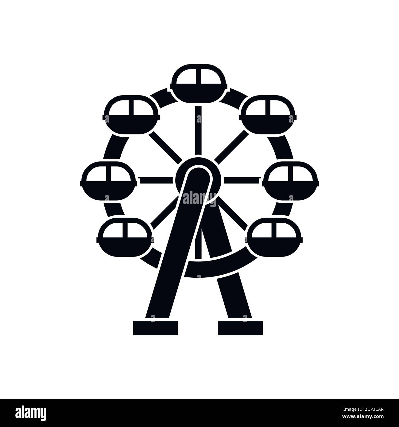 Ferris wheel icon, simple style Stock Vector Image & Art - Alamy