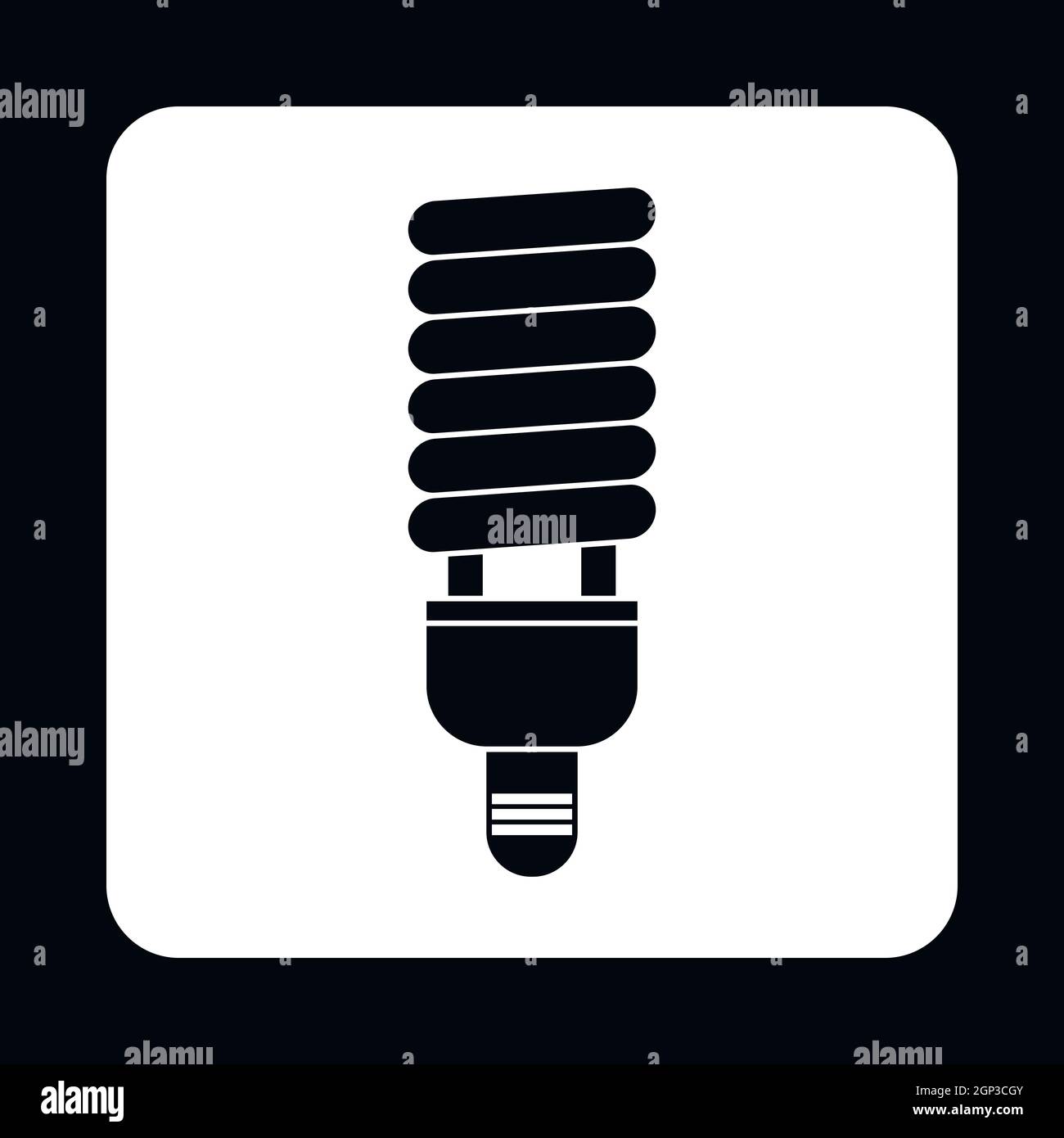 Fluorescent Light Bulb Icon