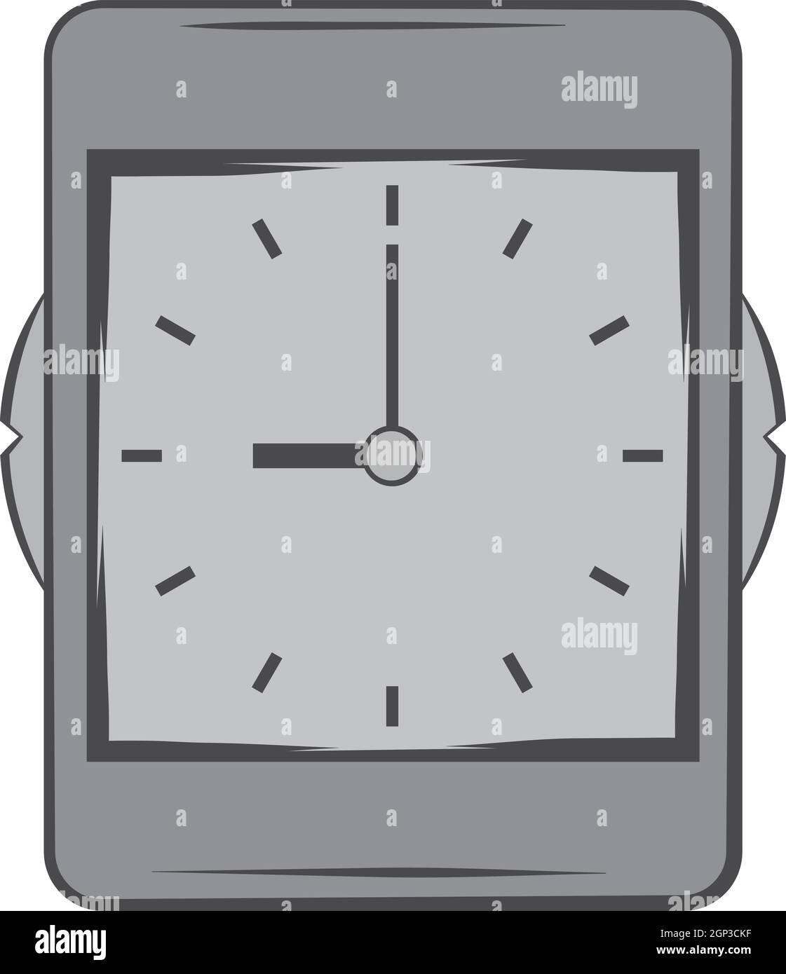 Cartoon clock Black and White Stock Photos & Images - Alamy