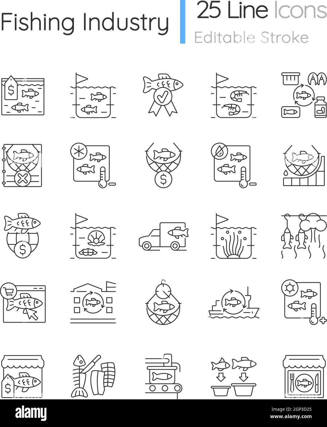 Fish factory at sea Stock Vector Images - Alamy