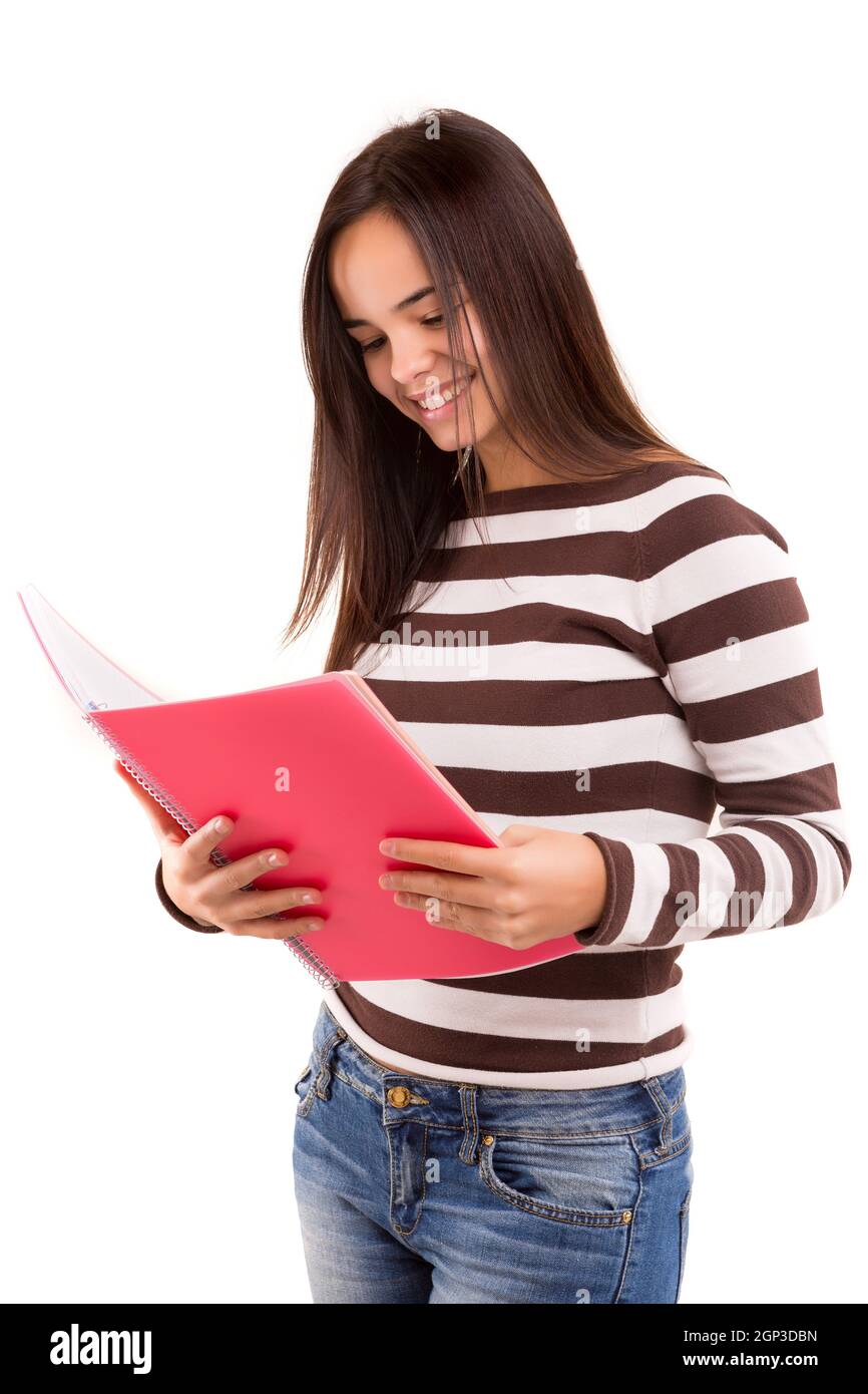A happy asian student, isolated over a white background Stock Photo - Alamy