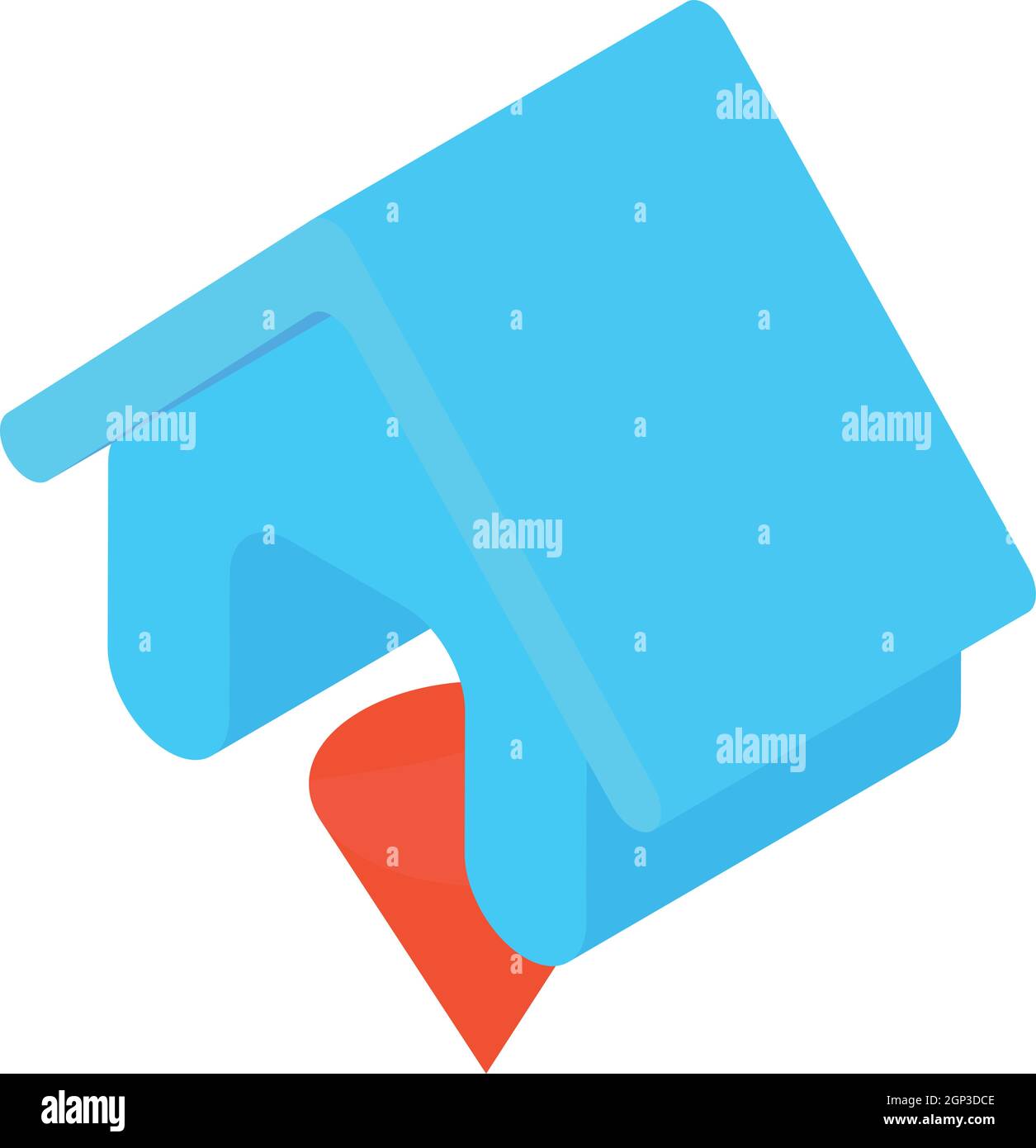 Blue facade of house Cut Out Stock Images & Pictures - Alamy