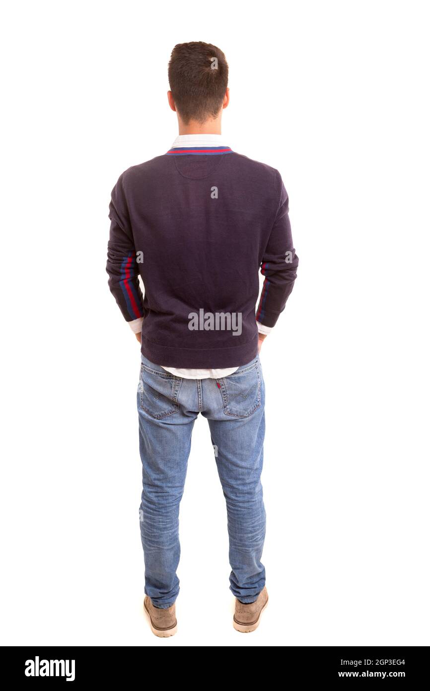 Male model looking back turned hi-res stock photography and images - Alamy