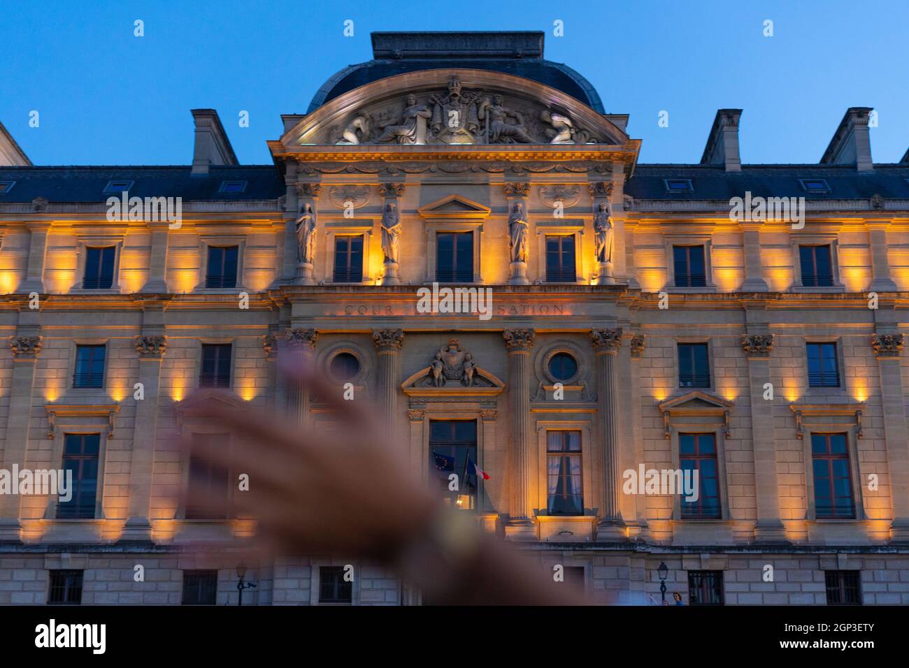 Detail of the Cour de Cassation in Paris, France Stock Photo - Alamy
