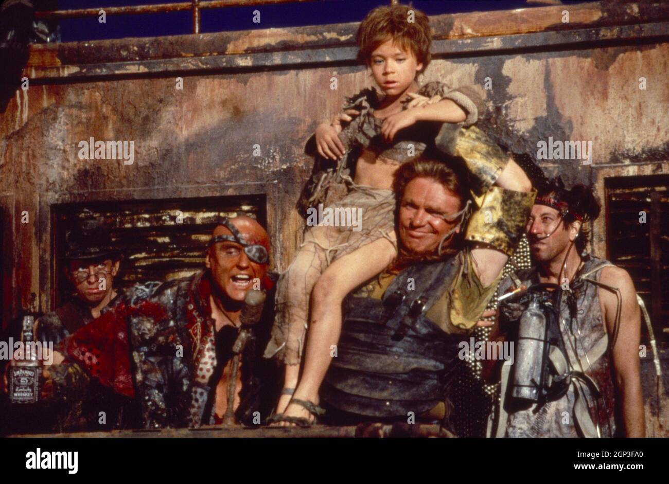 WATERWORLD, from left: Robert Joy, Dennis Hopper, Tina Majorino, Gerard ...