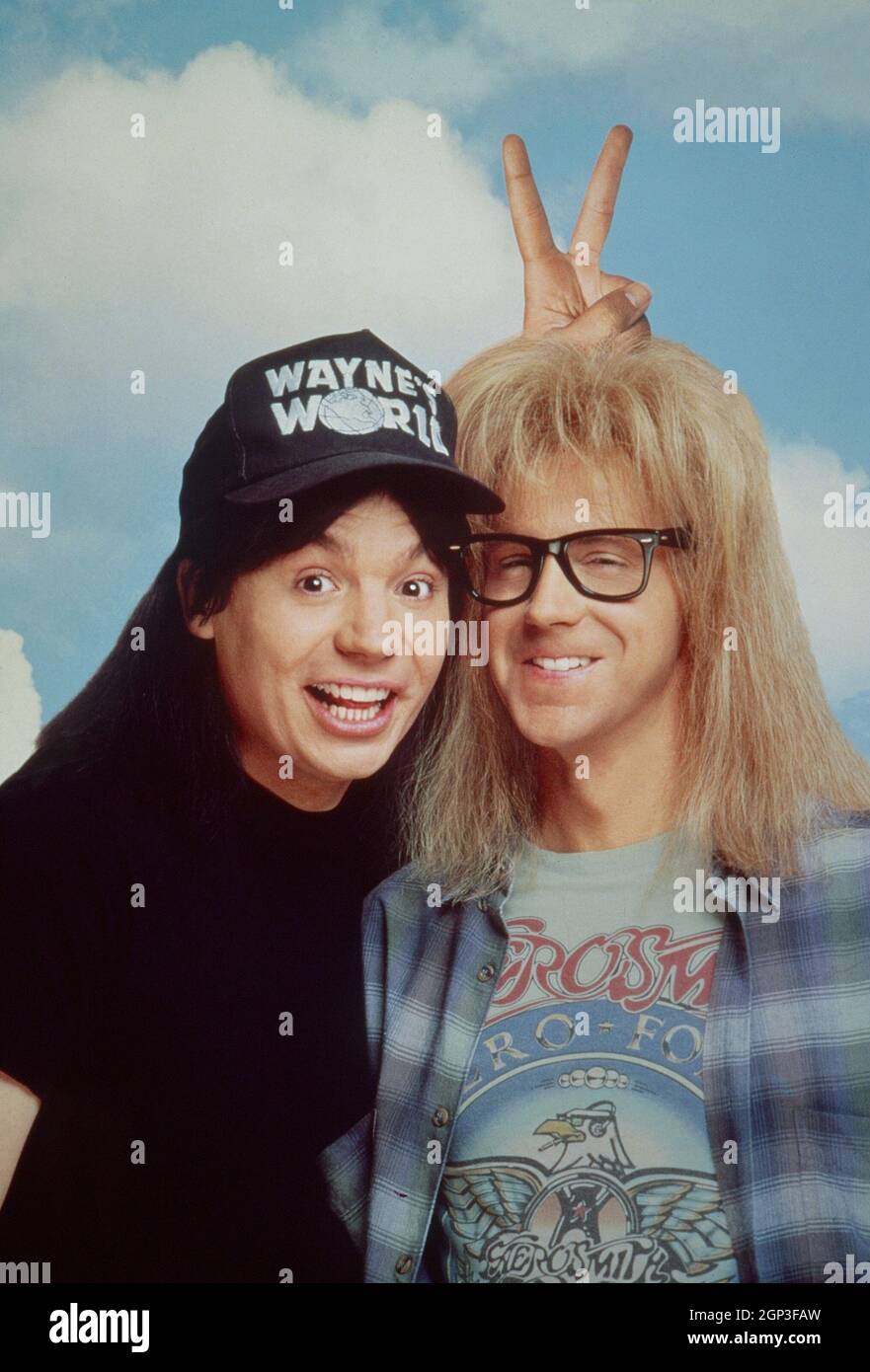 Waynes World From Left Mike Myers Dana Carvey 1992 Ph