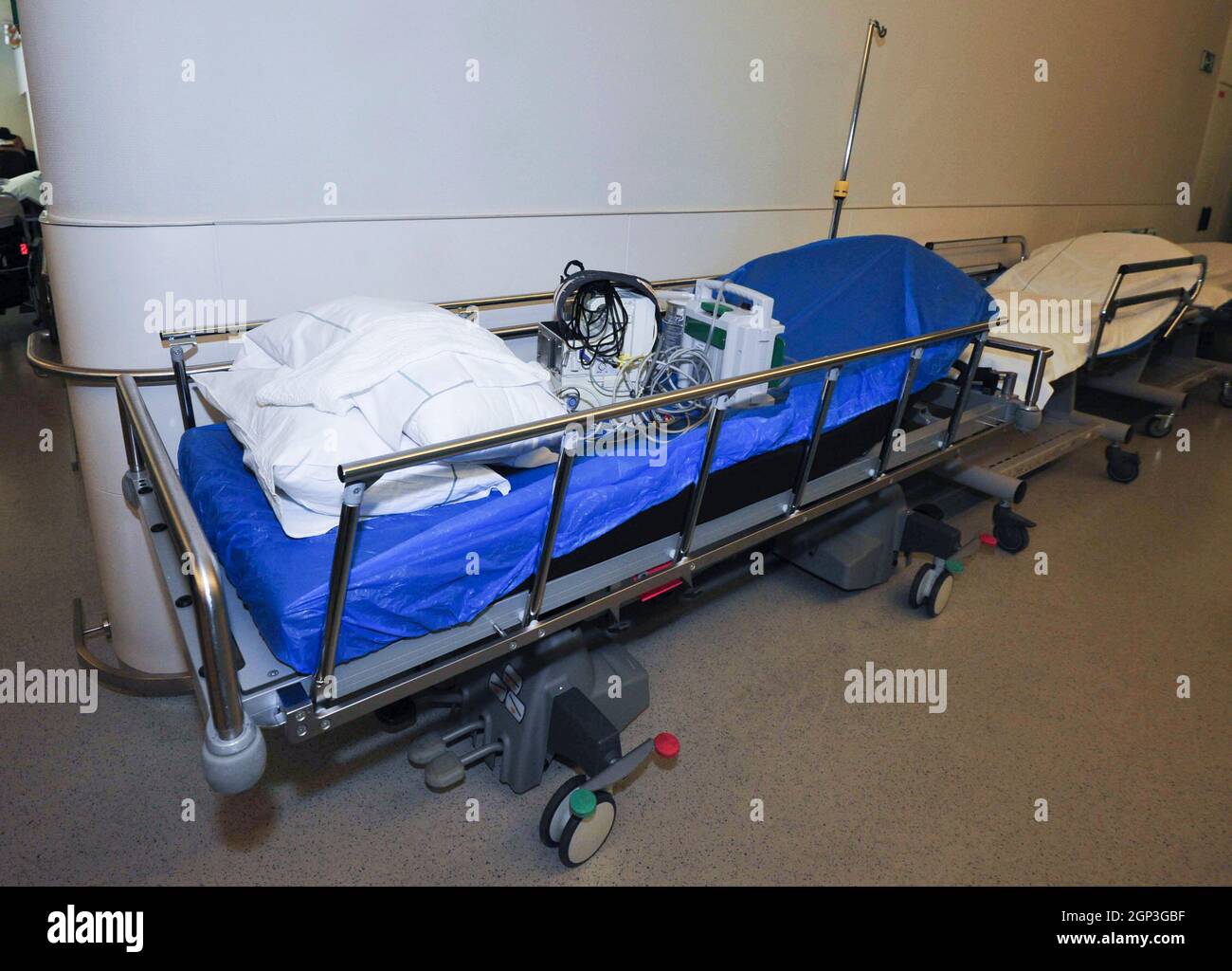 Hospital bed and bed occupancy in health care and medical system Stock ...