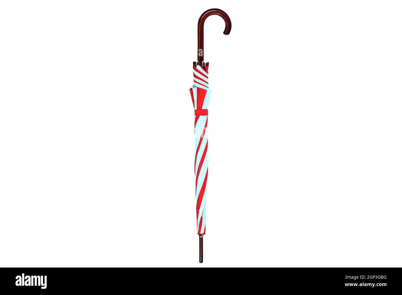 A rolled up umbrella on white with clipping path Stock Photo - Alamy