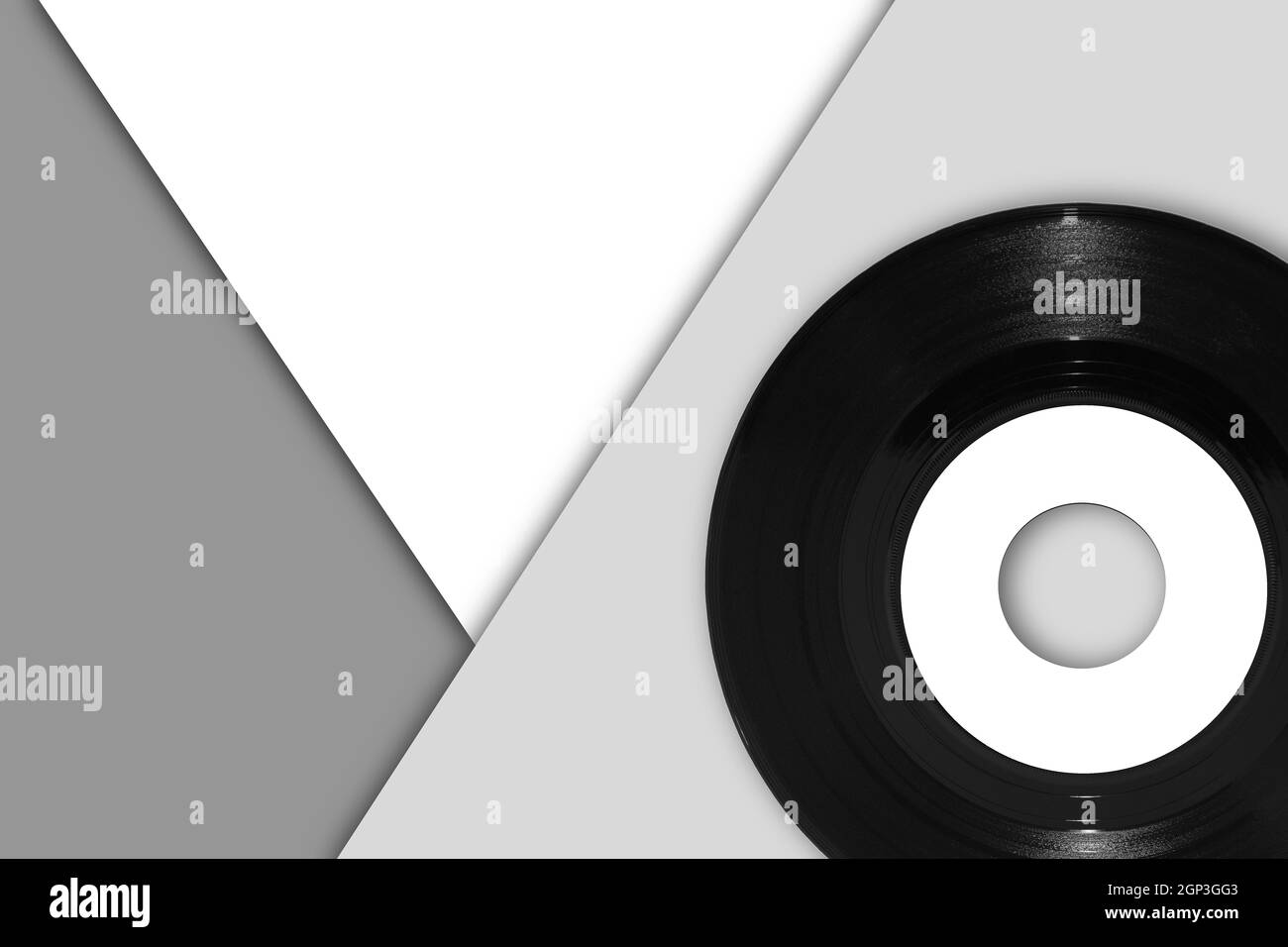White label vinyl record Black and White Stock Photos & Images - Alamy