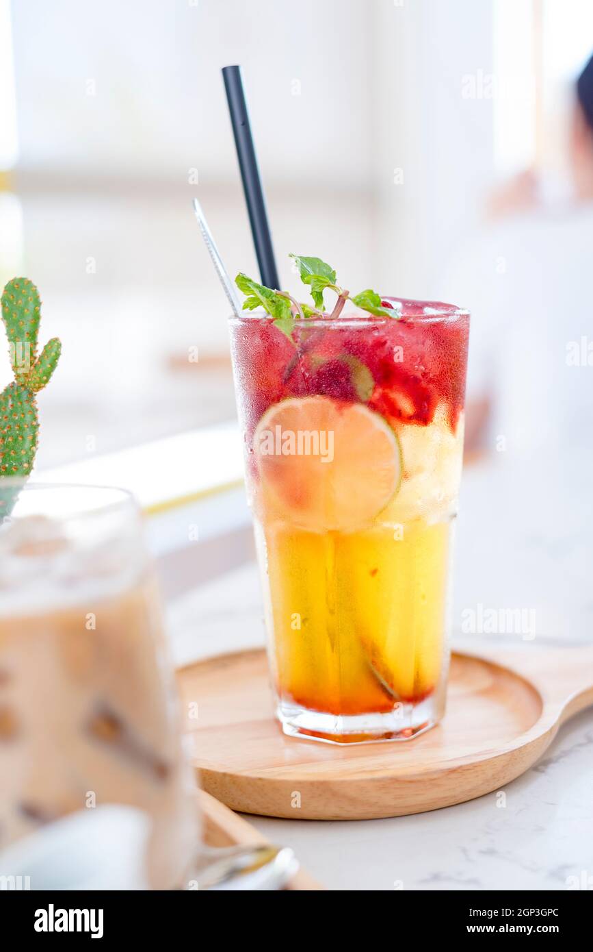 Fruit juice, a very good beverage for the body Stock Photo - Alamy
