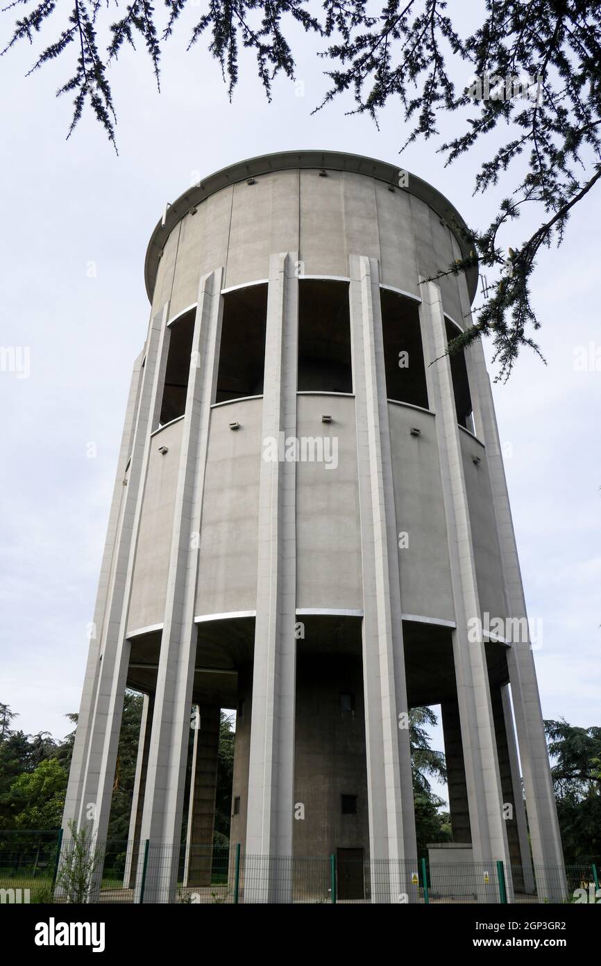 Water tower, Parilly Park, Bron, Eastern suburb of Lyon, Rhone, AURA ...