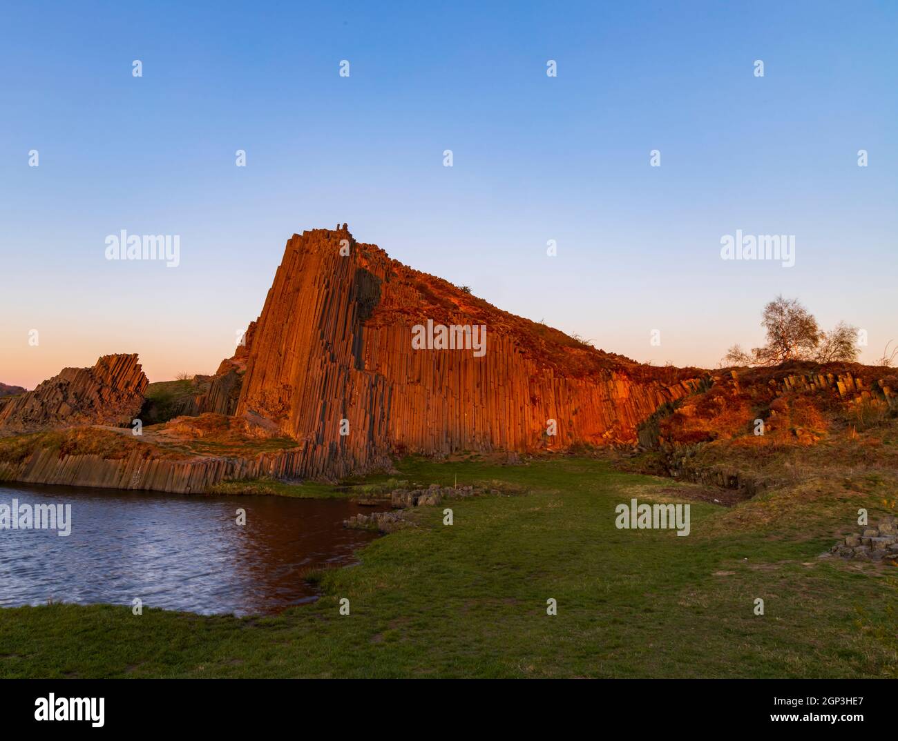 Polygonal structures of basalt columns, natural monument Panska skala ...