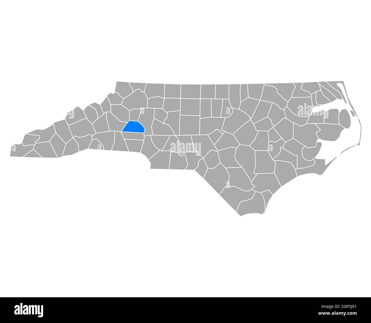 Map of Catawba in North Carolina Stock Photo - Alamy