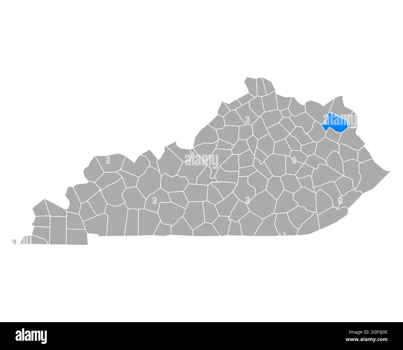 Map of Carter in Kentucky Stock Photo - Alamy