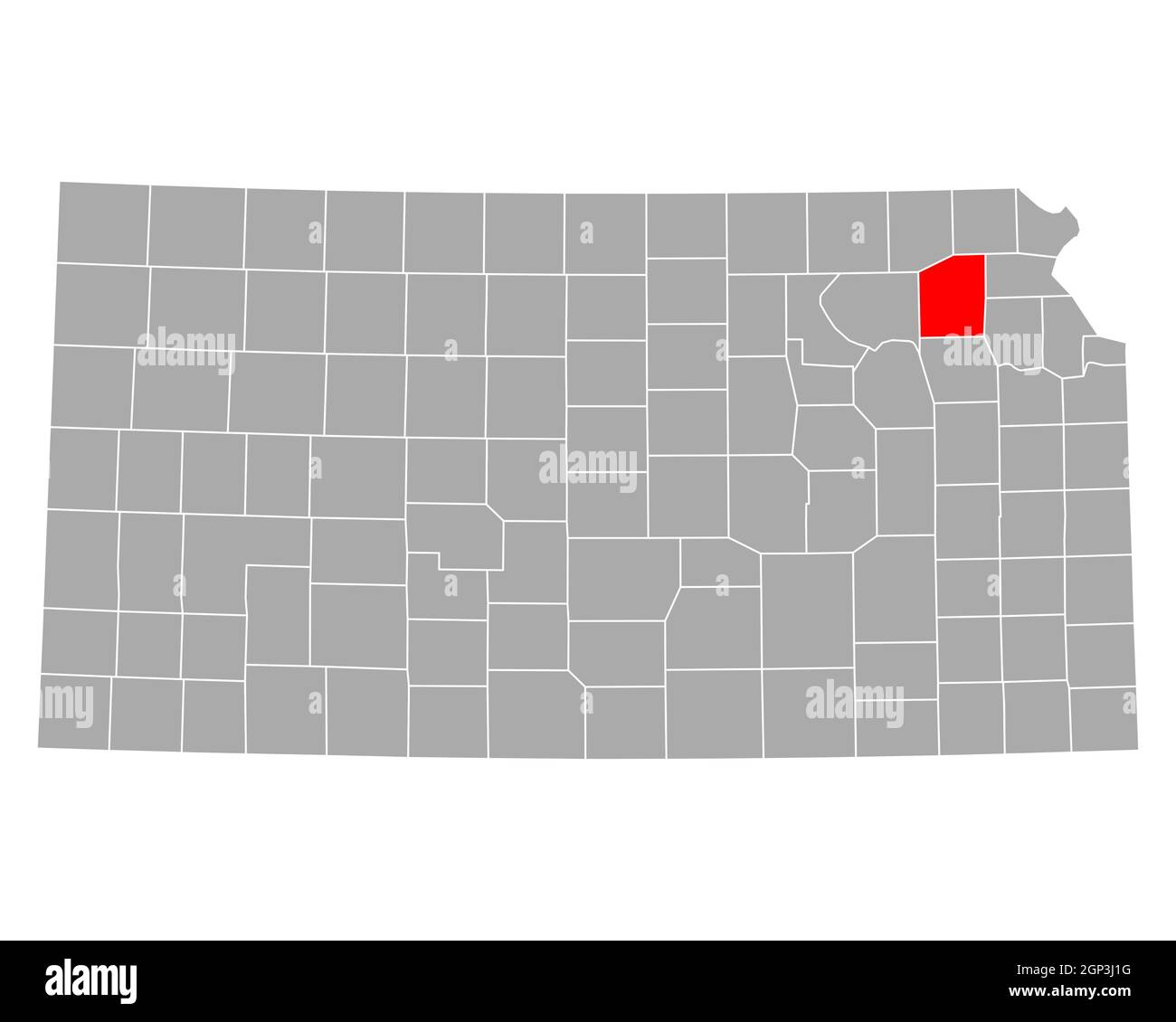 Map of Jackson in Kansas Stock Photo - Alamy