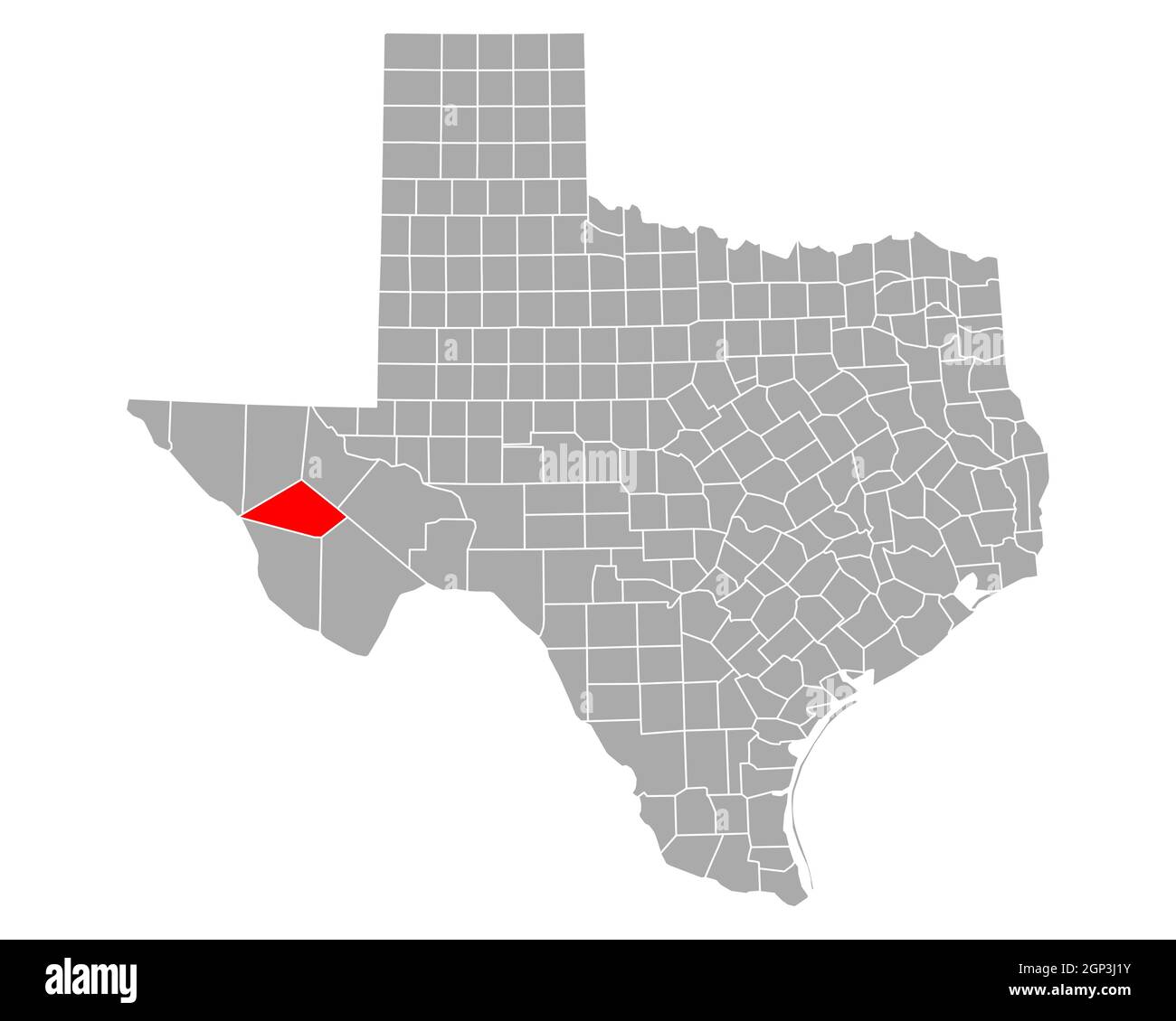 Map of Jeff Davis in Texas Stock Photo - Alamy