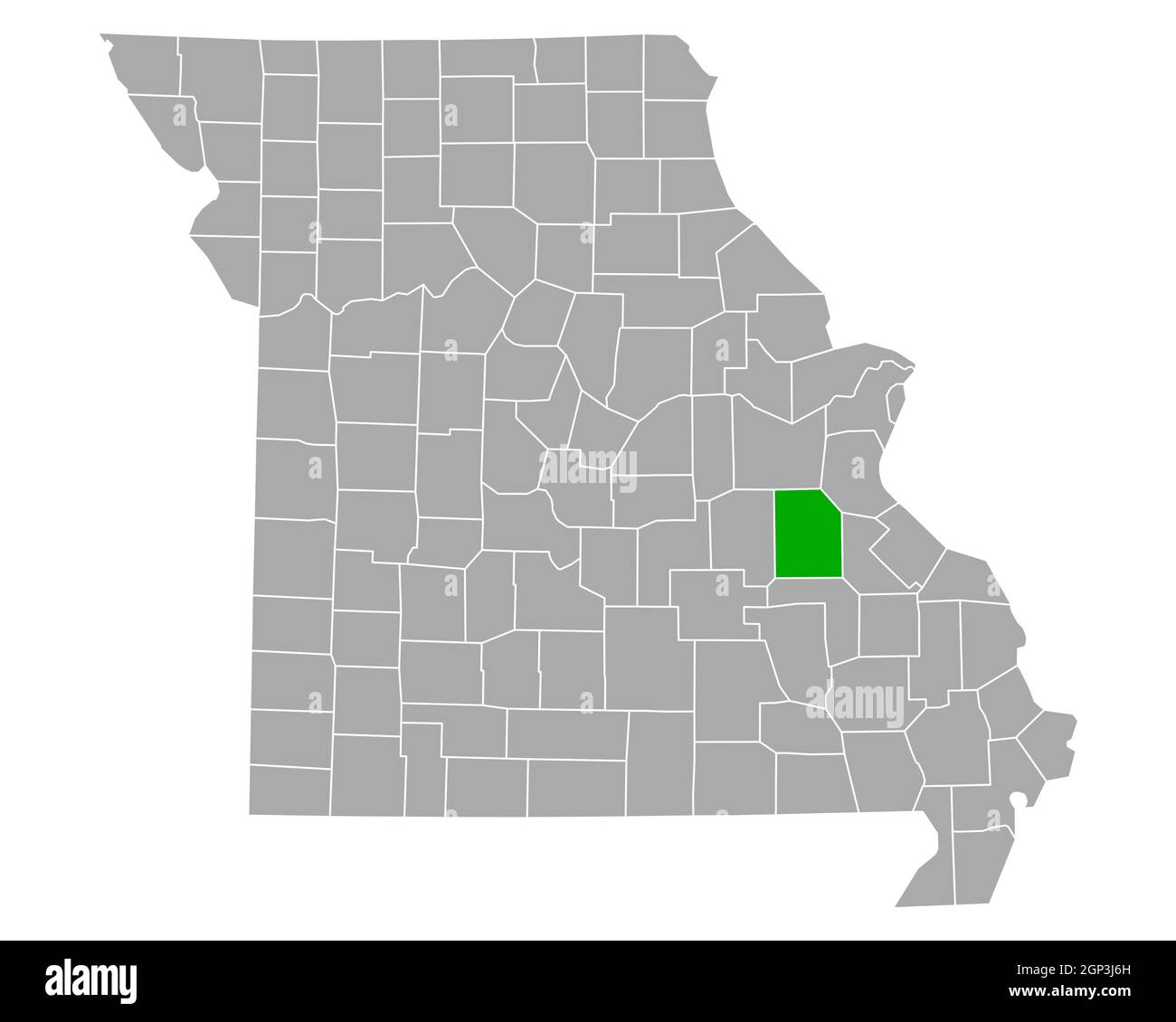 Map of Washington in Missouri Stock Photo - Alamy