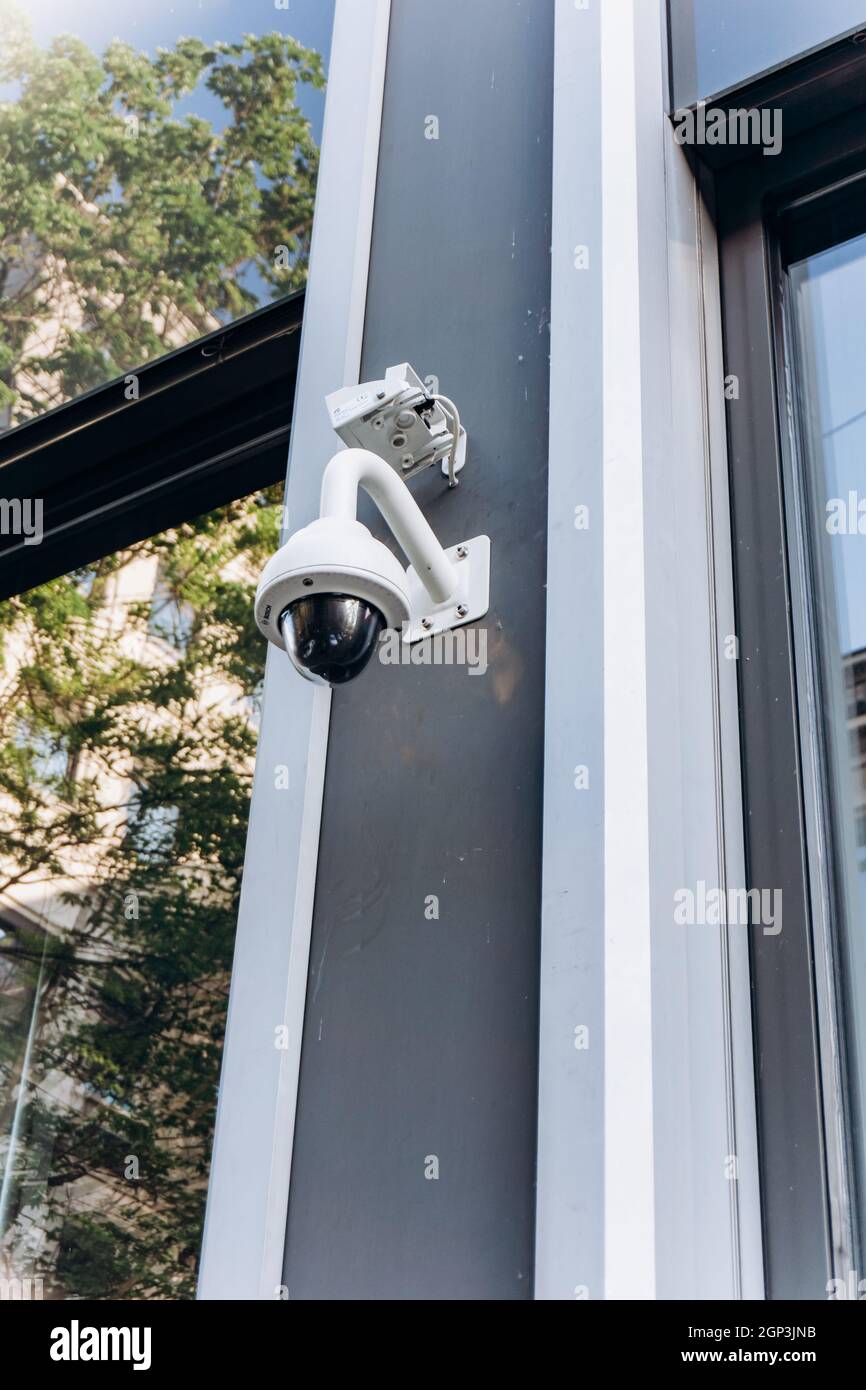 Security IR camera for monitor events in city. CCTV camera Stock Photo ...
