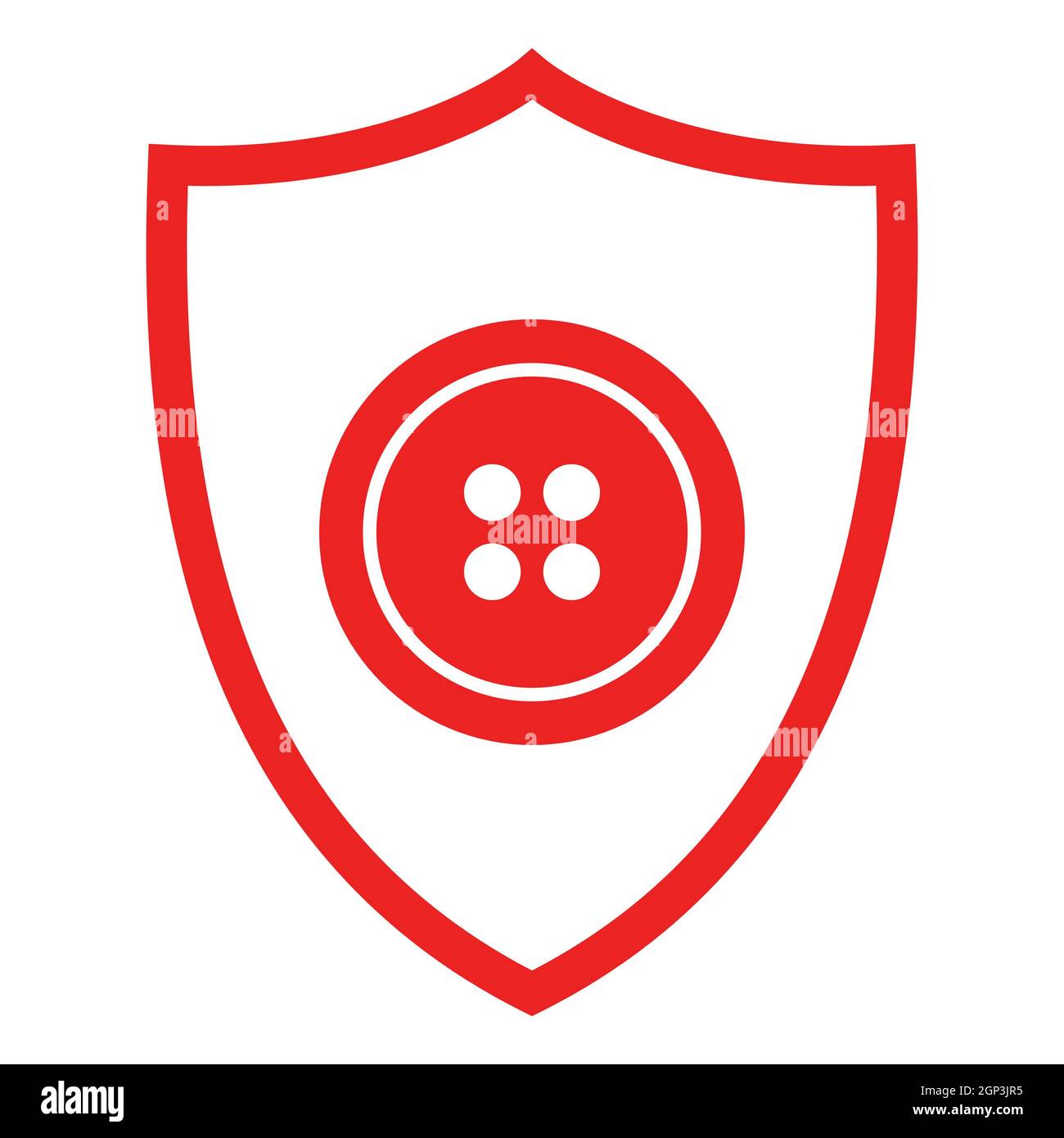 Button and shield Stock Photo - Alamy