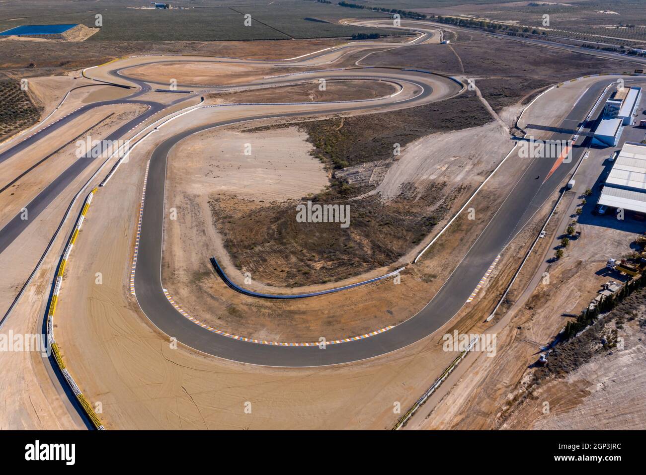 Andalusia Spain December 2020 Aerial view of the Circuito De Almeria ...