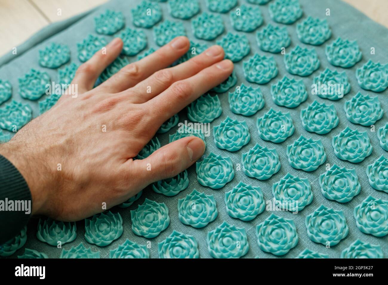 Massage acupuncture rug. Alternative china medicine, mat with needles ...