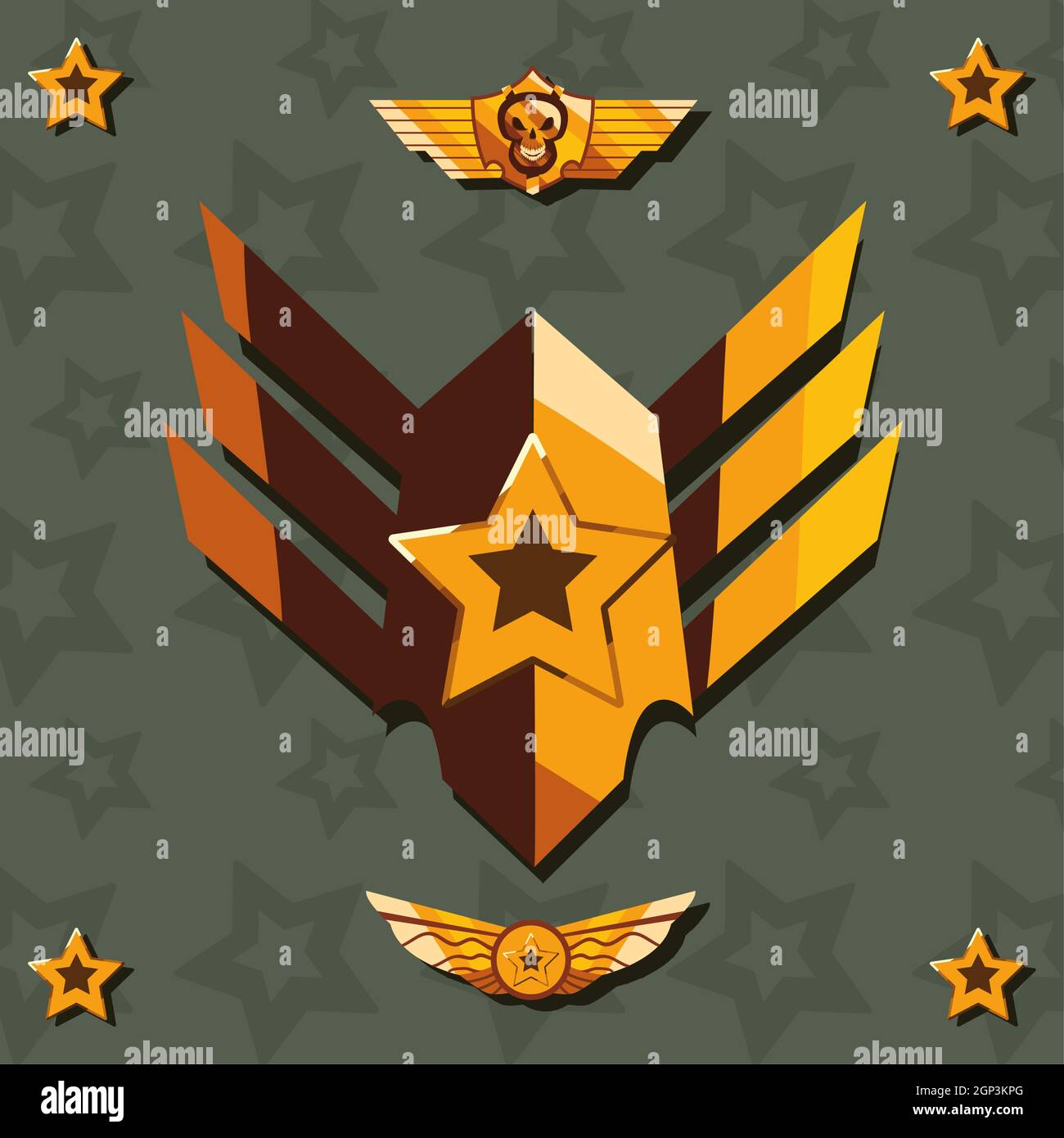 Military forces star emblem on starry background Stock Vector Image ...