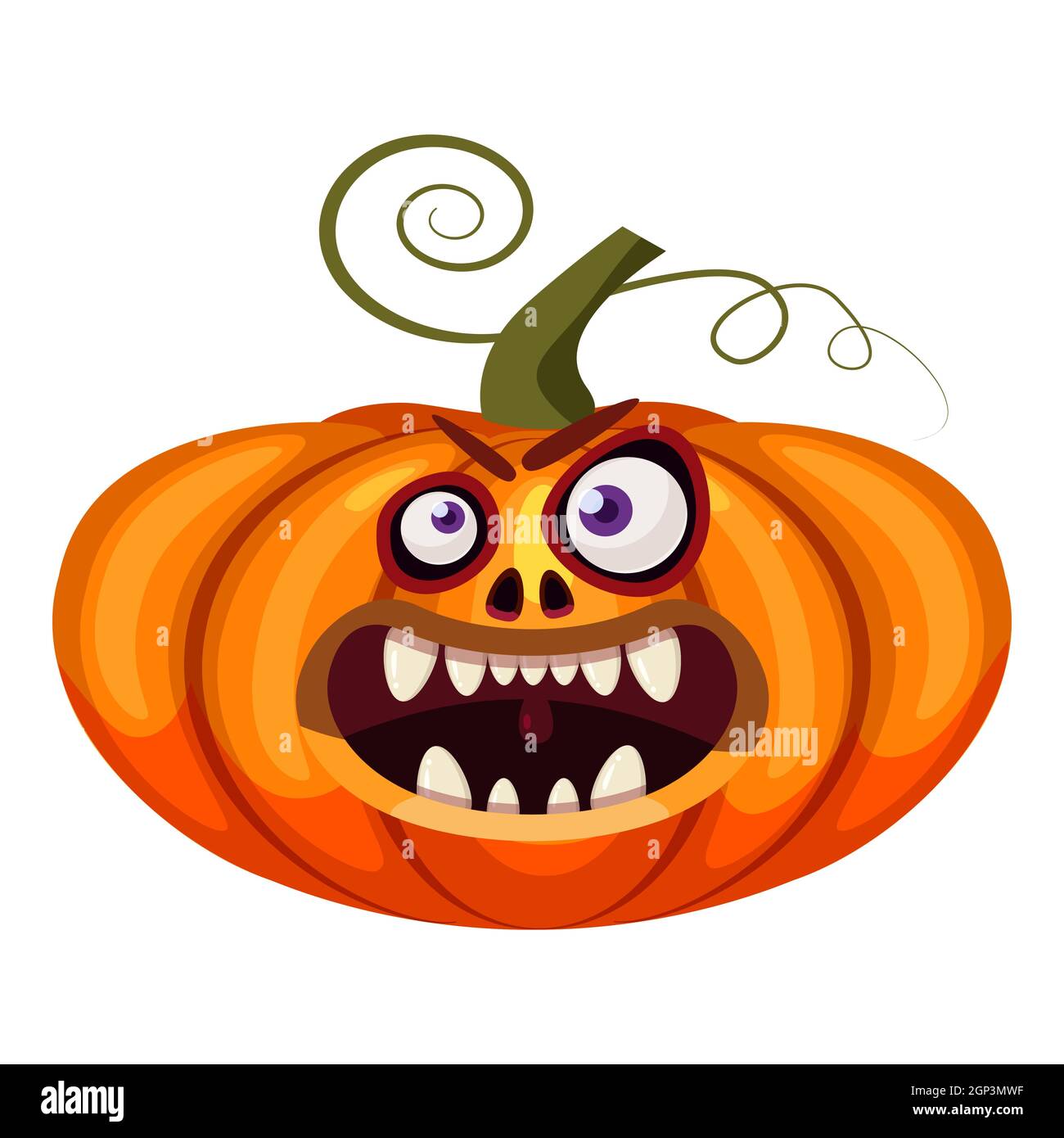 Pumpkin Halloween funny face open mouth creepy and scary funny jaws ...