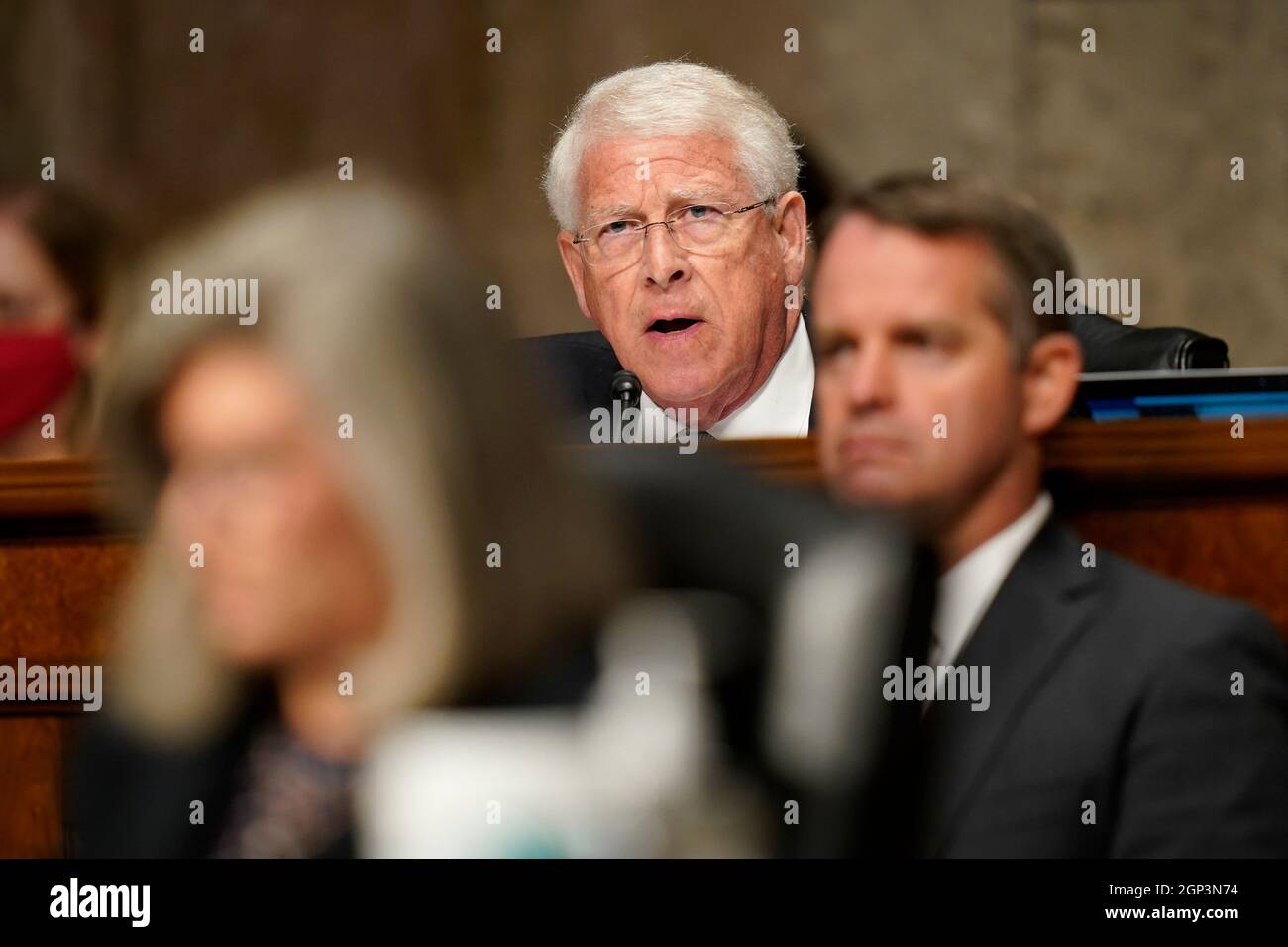 Sen. Roger Wicker, R-Miss., speaks during a Senate Armed Services ...