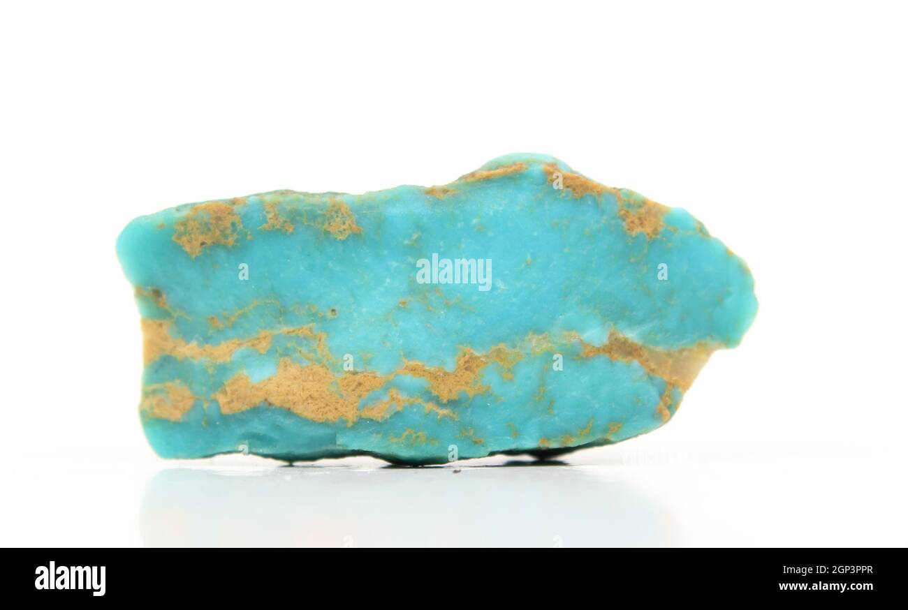 Rock Mineral Isolated on White Background Turquoise Stock Photo - Alamy