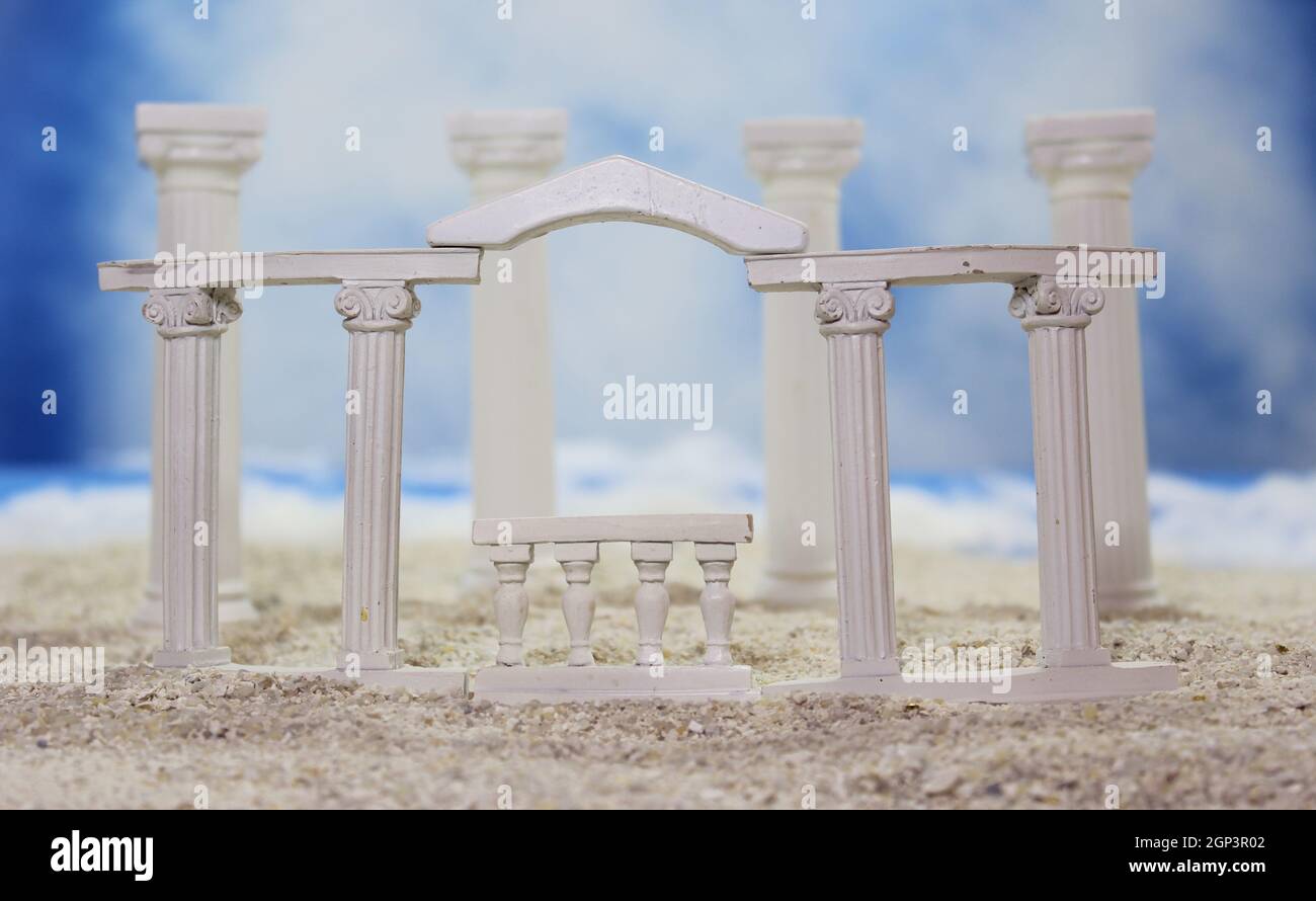 Tropical Beach With Roman Style Ruins Stock Photo - Alamy