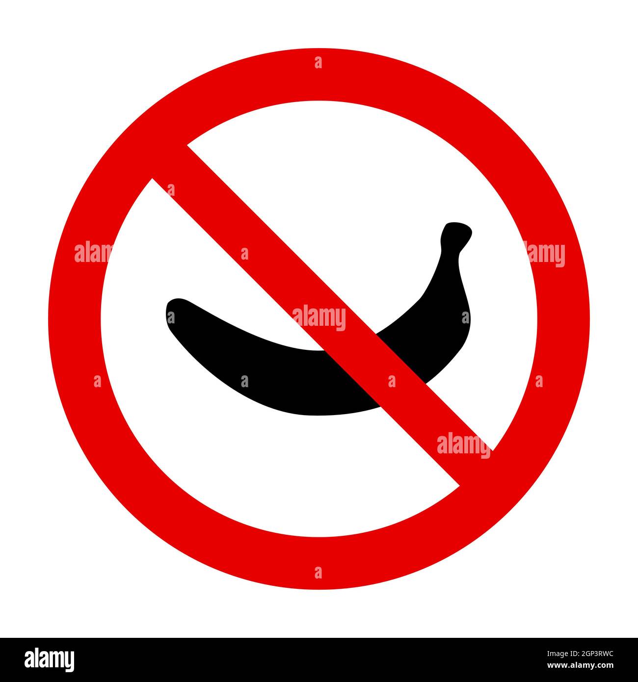 Banana and prohibition sign Stock Photo - Alamy