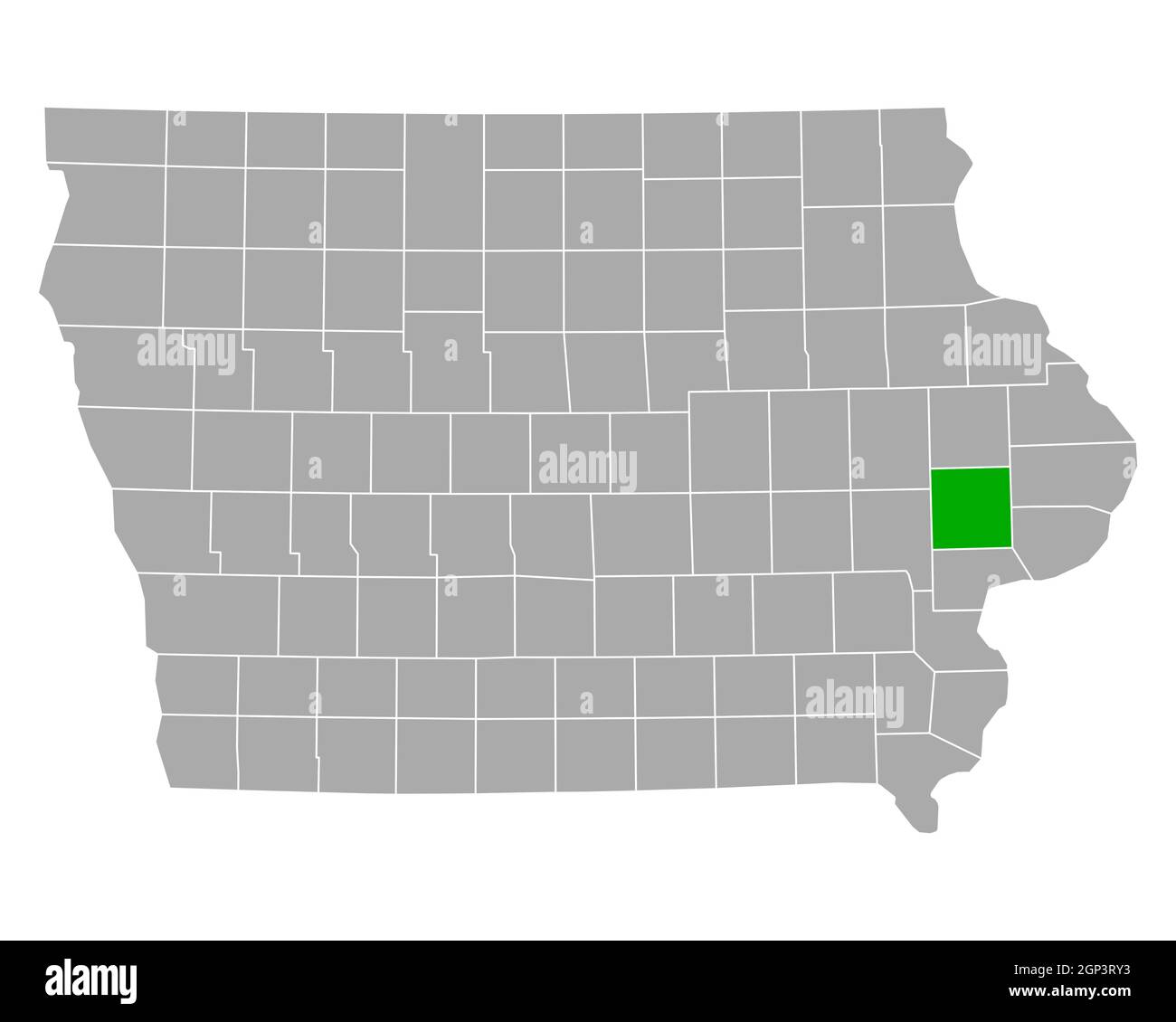 Map of Cedar in Iowa Stock Photo - Alamy