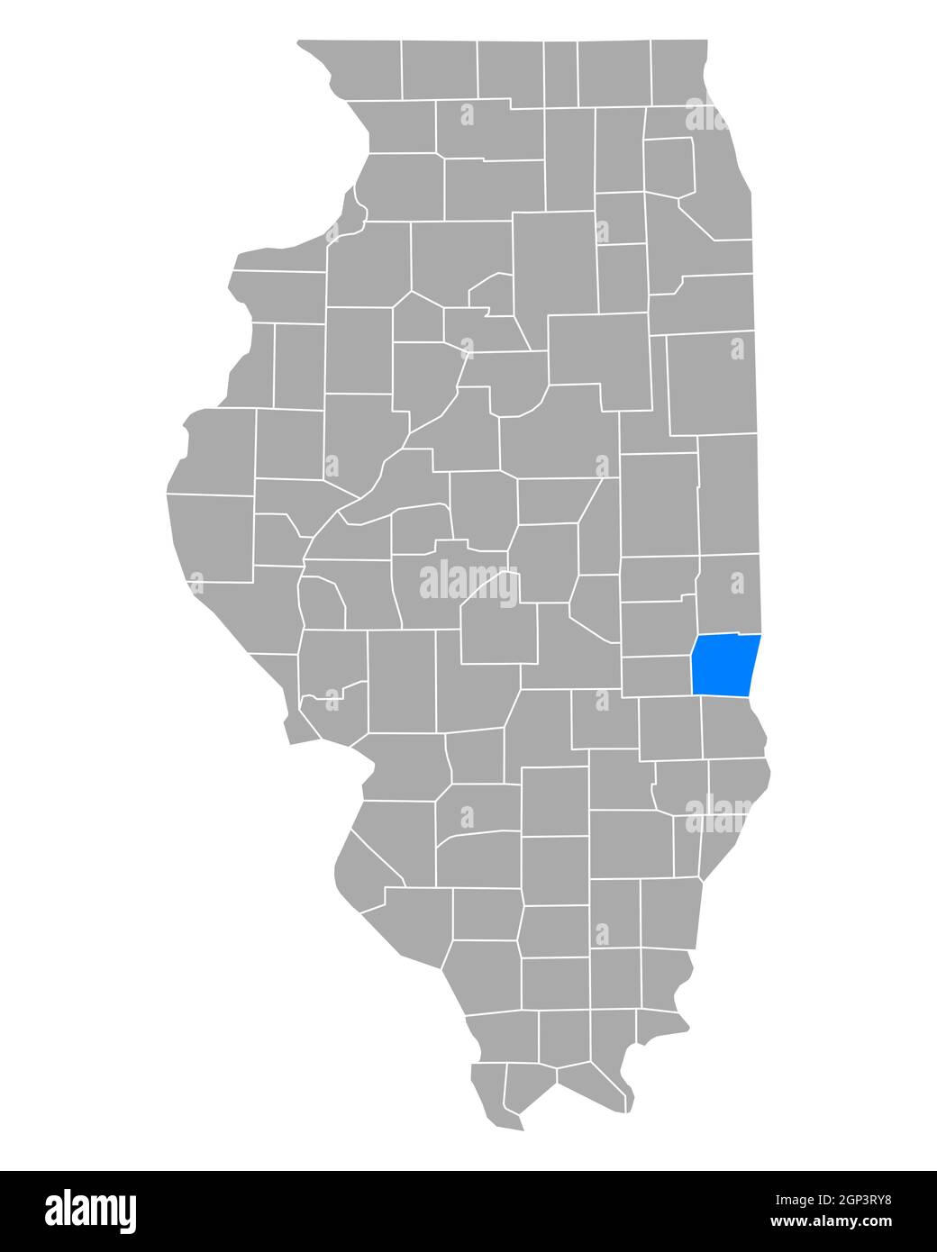 Map of Clark in Illinois Stock Photo - Alamy
