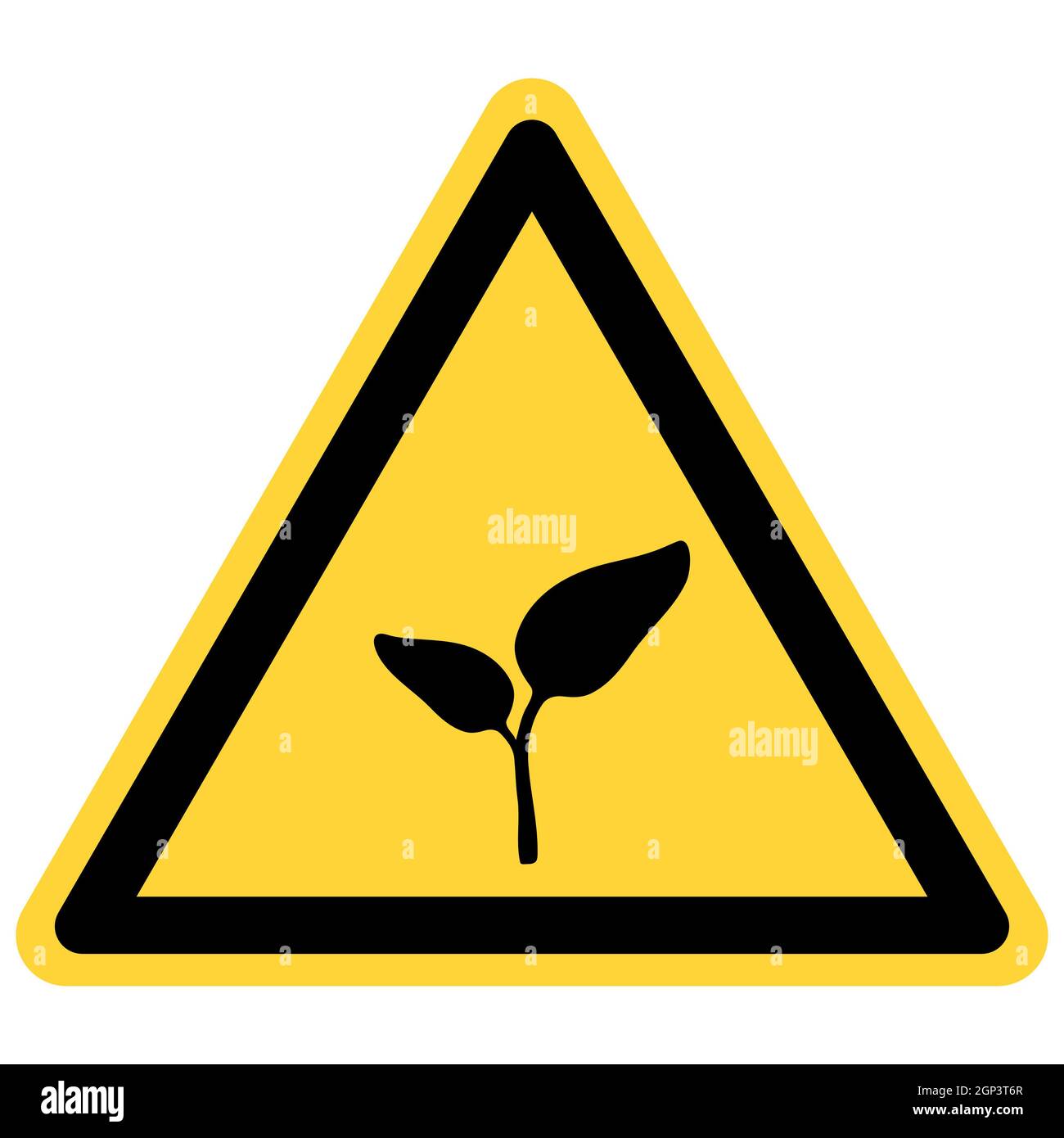 Plant and danger sign Stock Photo - Alamy