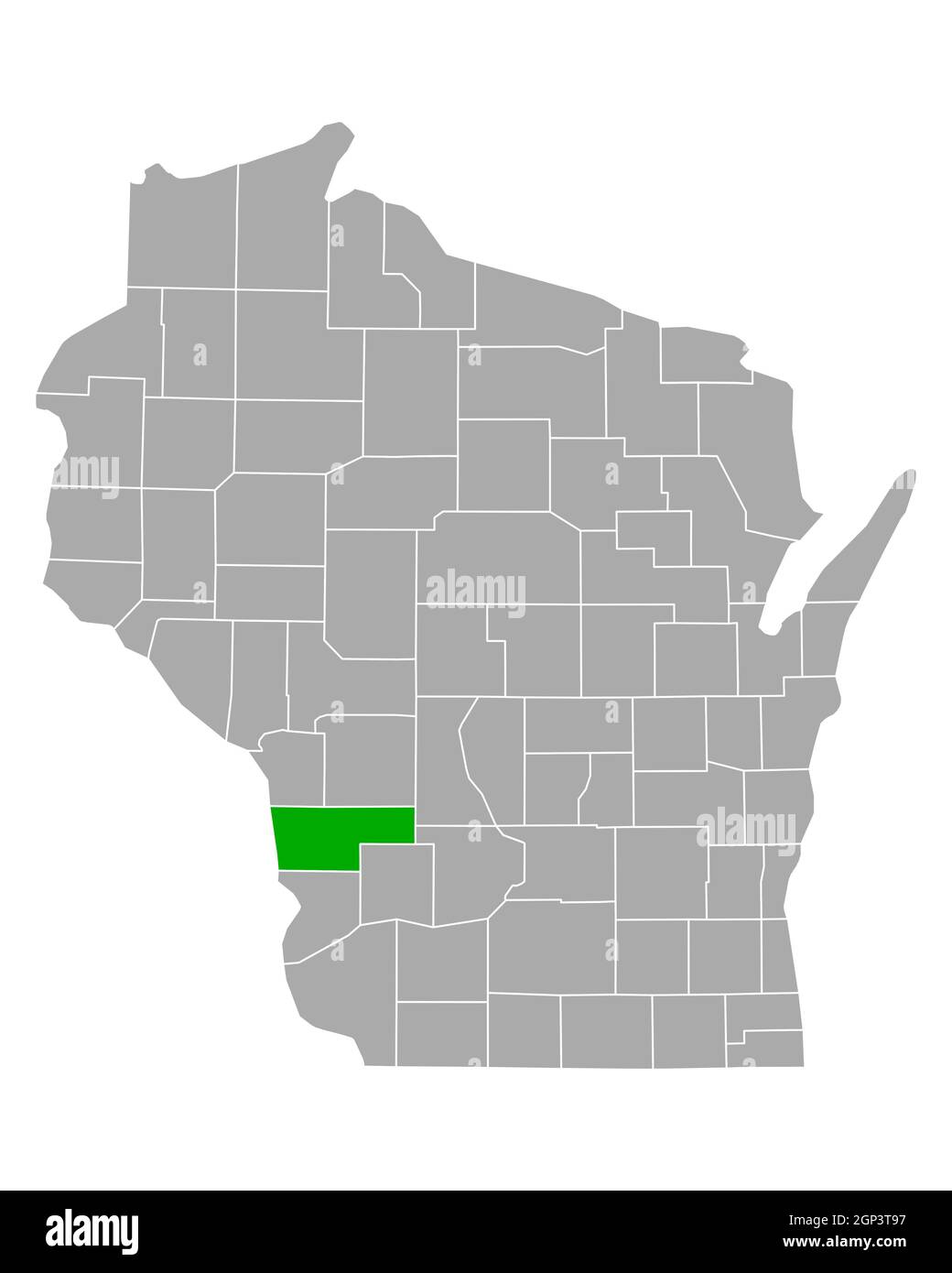 Map of Vernon in Wisconsin Stock Photo - Alamy