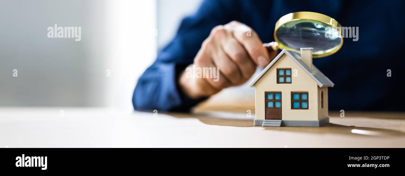 Real Estate House Appraisal And Inspection. Checking Home Stock Photo ...