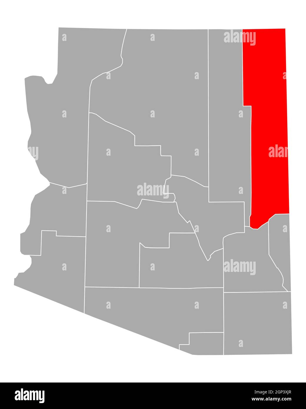 Map of Apache in Arizona Stock Photo - Alamy